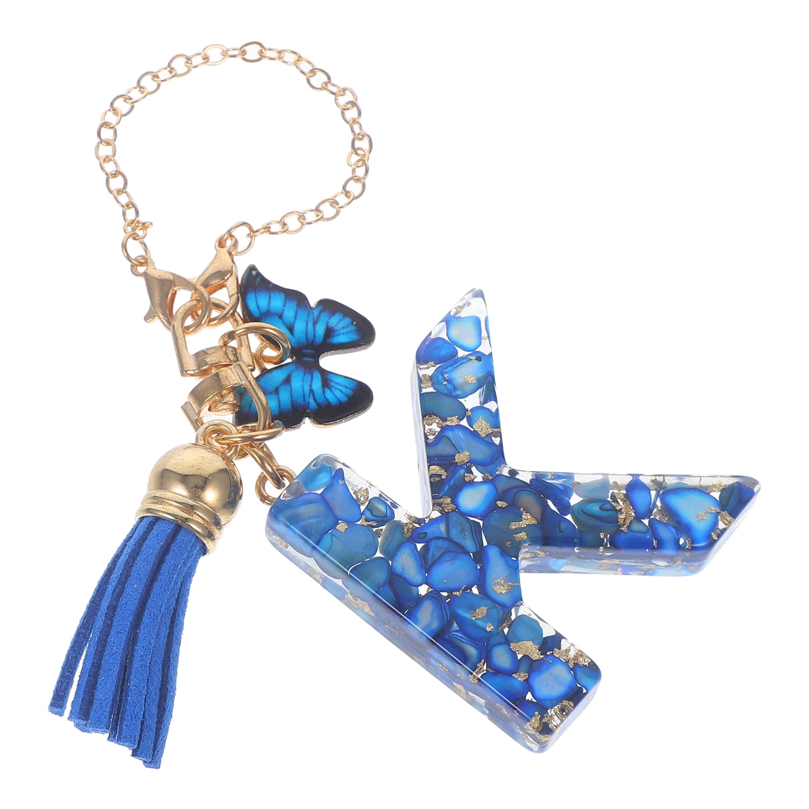 WORGEOUS Letter Keychain Fob Hair Fairy Lights Flashing Jewelry ...