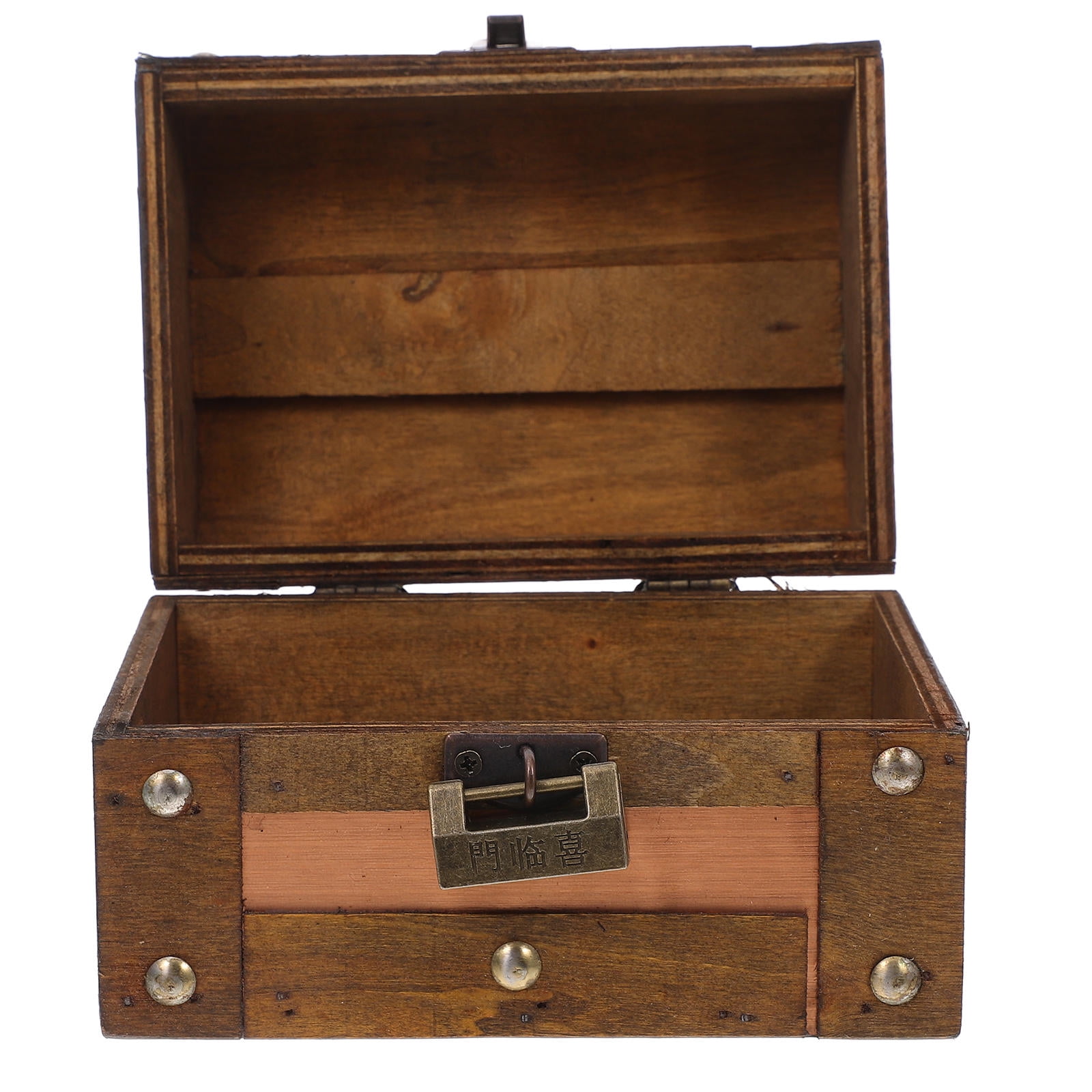 WORGEOUS Lockable Vintage Wooden Box, Small Treasure Chest Jewelry ...