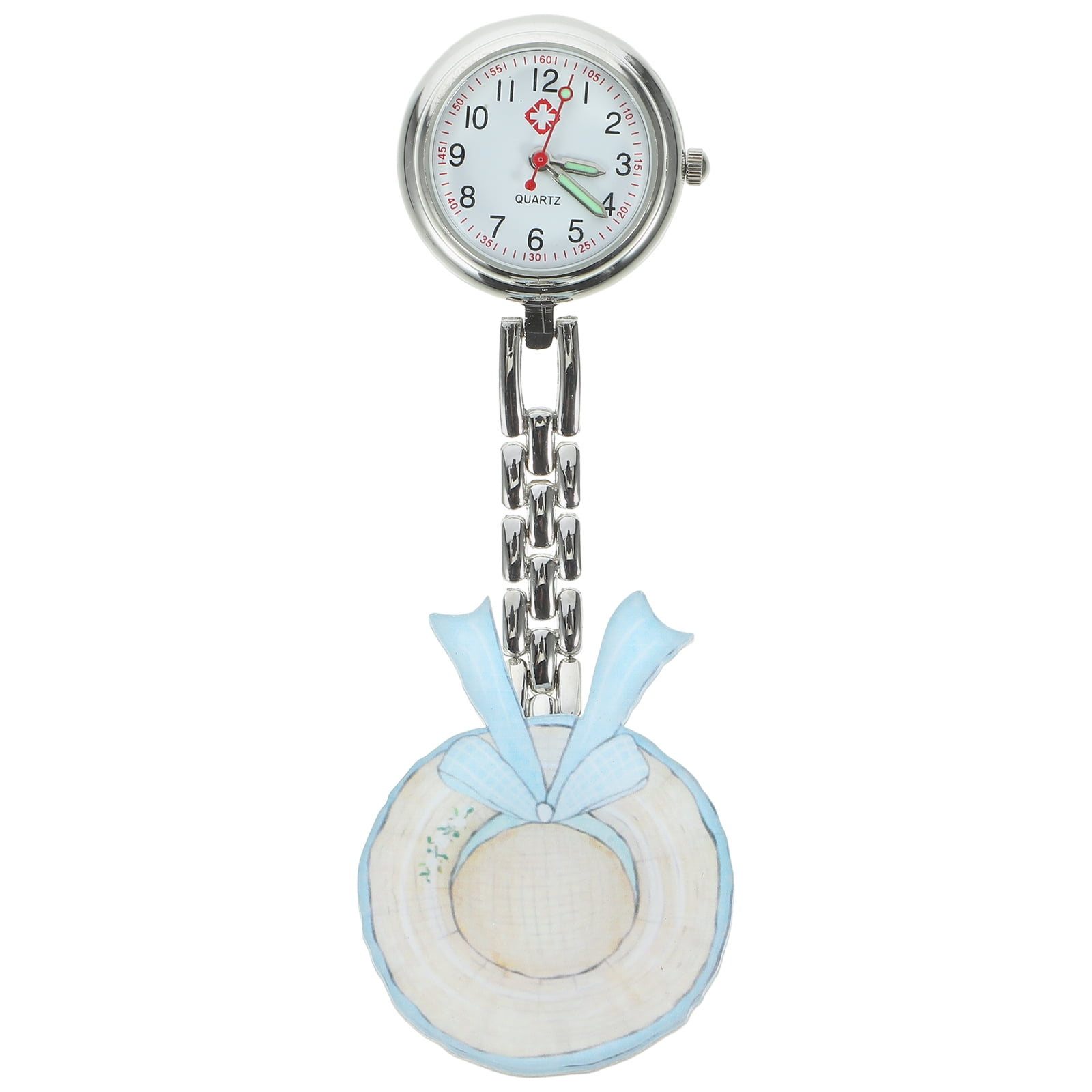FUEENIRVA Nurses Pocket Watch Silver 1Set 3.7X1X0.2in - Walmart.com