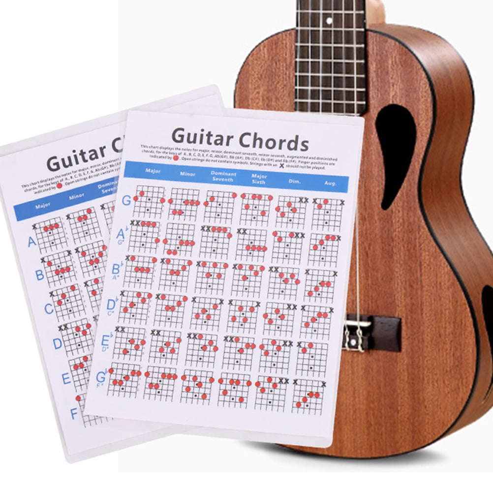 WORGEOUS Mandolin Chord Chart Guitar Training Guide Finger Placement ...