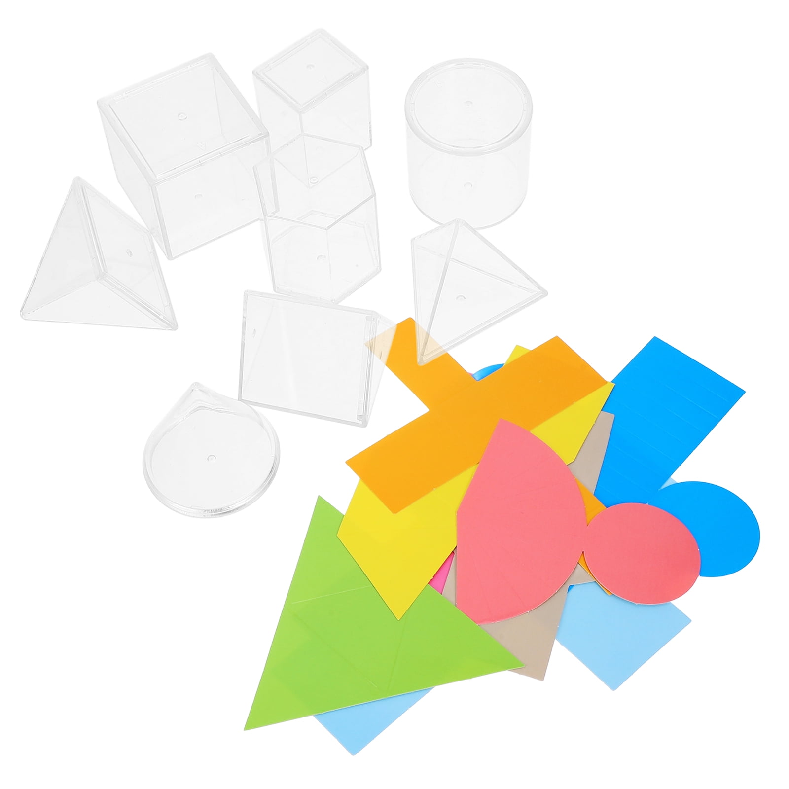 WORGEOUS Math Manipulatives Geometric Model Assorted Color 8Pcs 1Set ...
