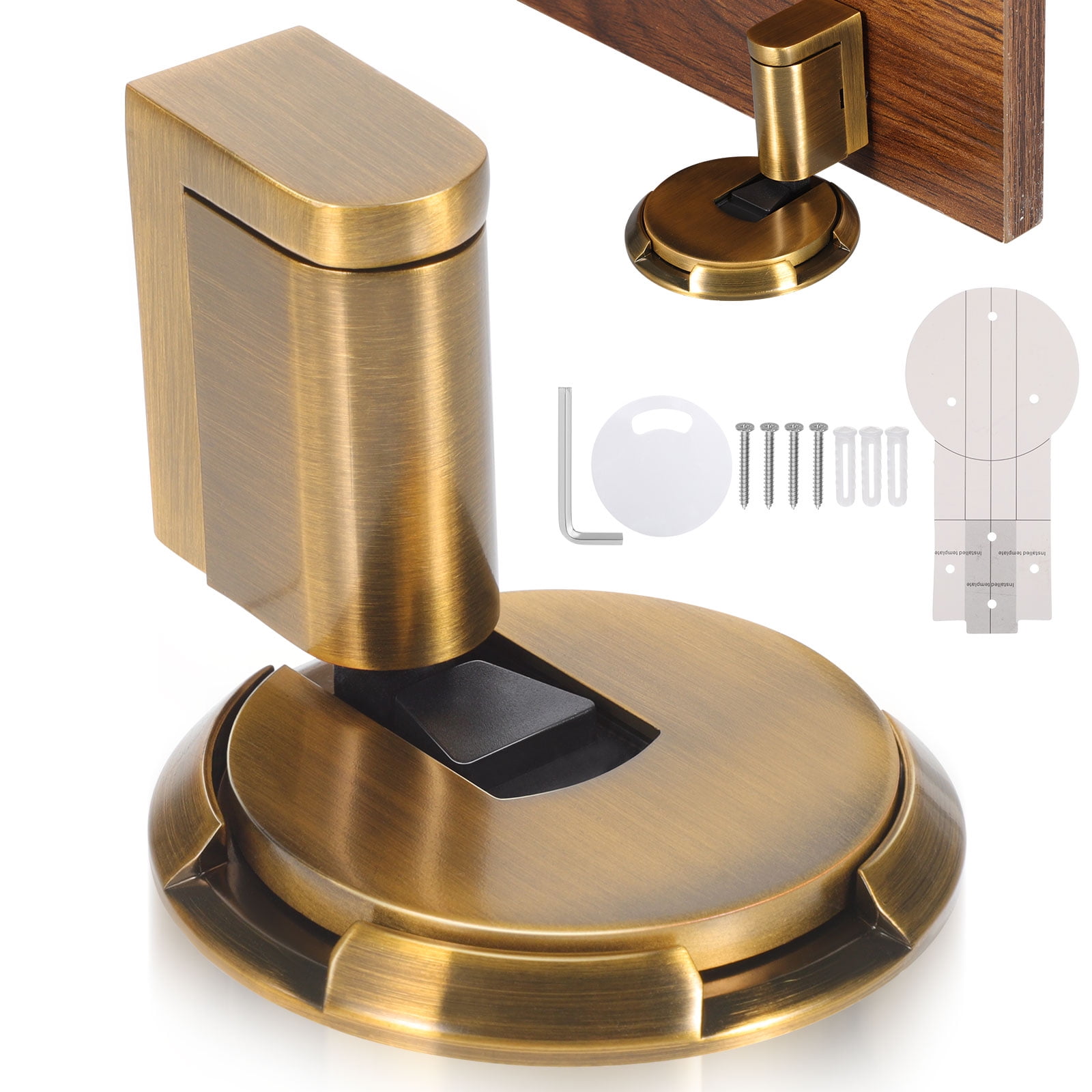 WORGEOUS Mechanical Door Stopper Heavy Duty Windproof Exterior Door ...