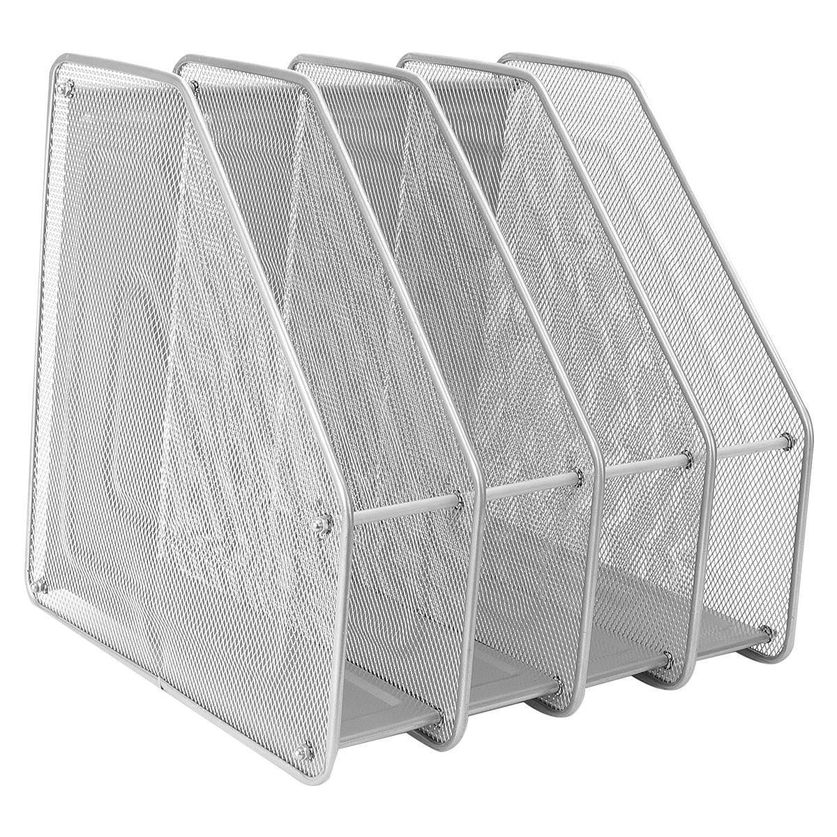 WORGEOUS Mesh Metal 4 Compartment Freestanding Desktop Documents ...