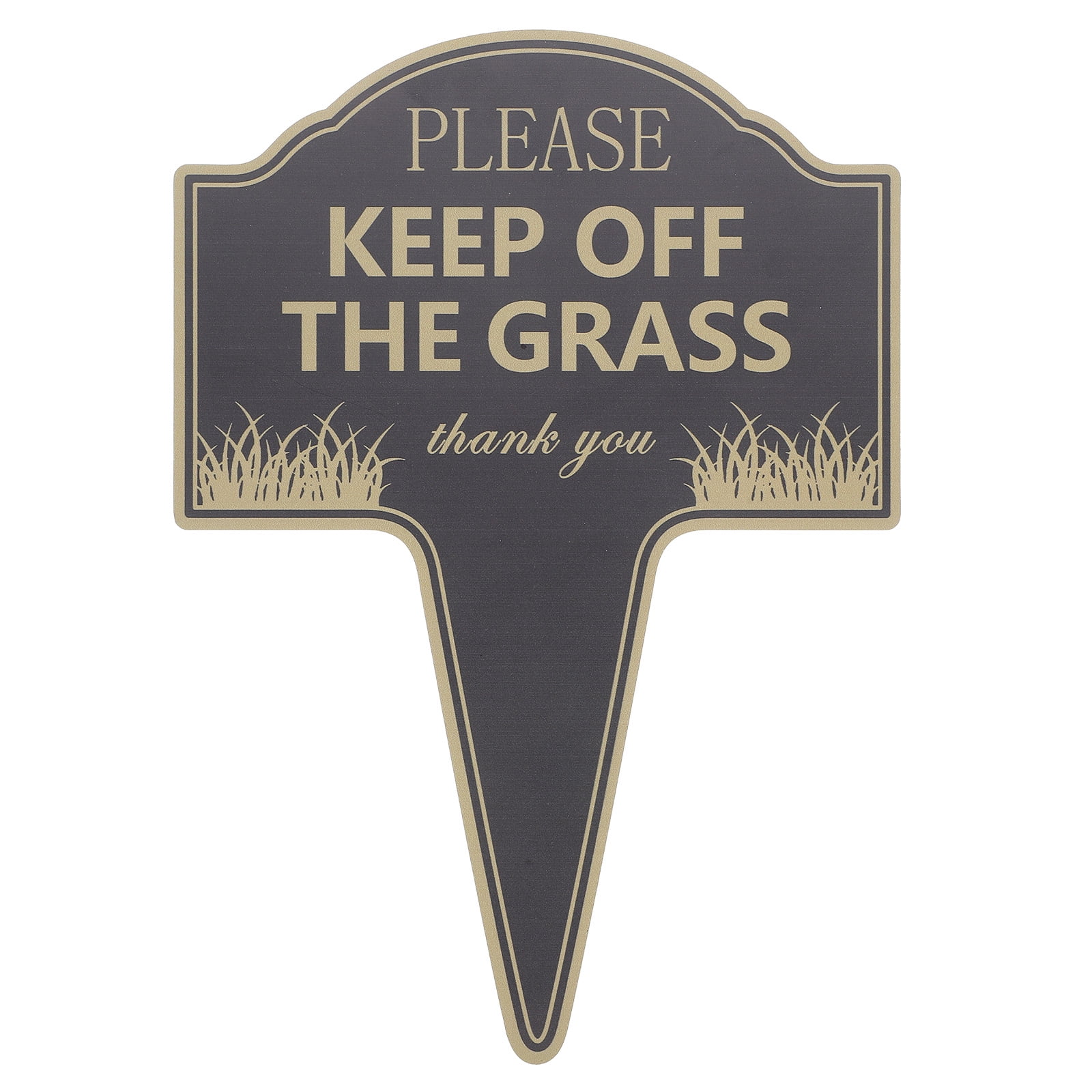 WORGEOUS Metal Decorative Garden Stakes Stay off Grass Signs for Yard ...