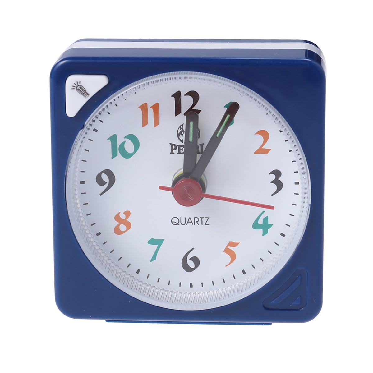 WORGEOUS Mini Clock Square Plastic Quartz Alarm Clock Portable ...