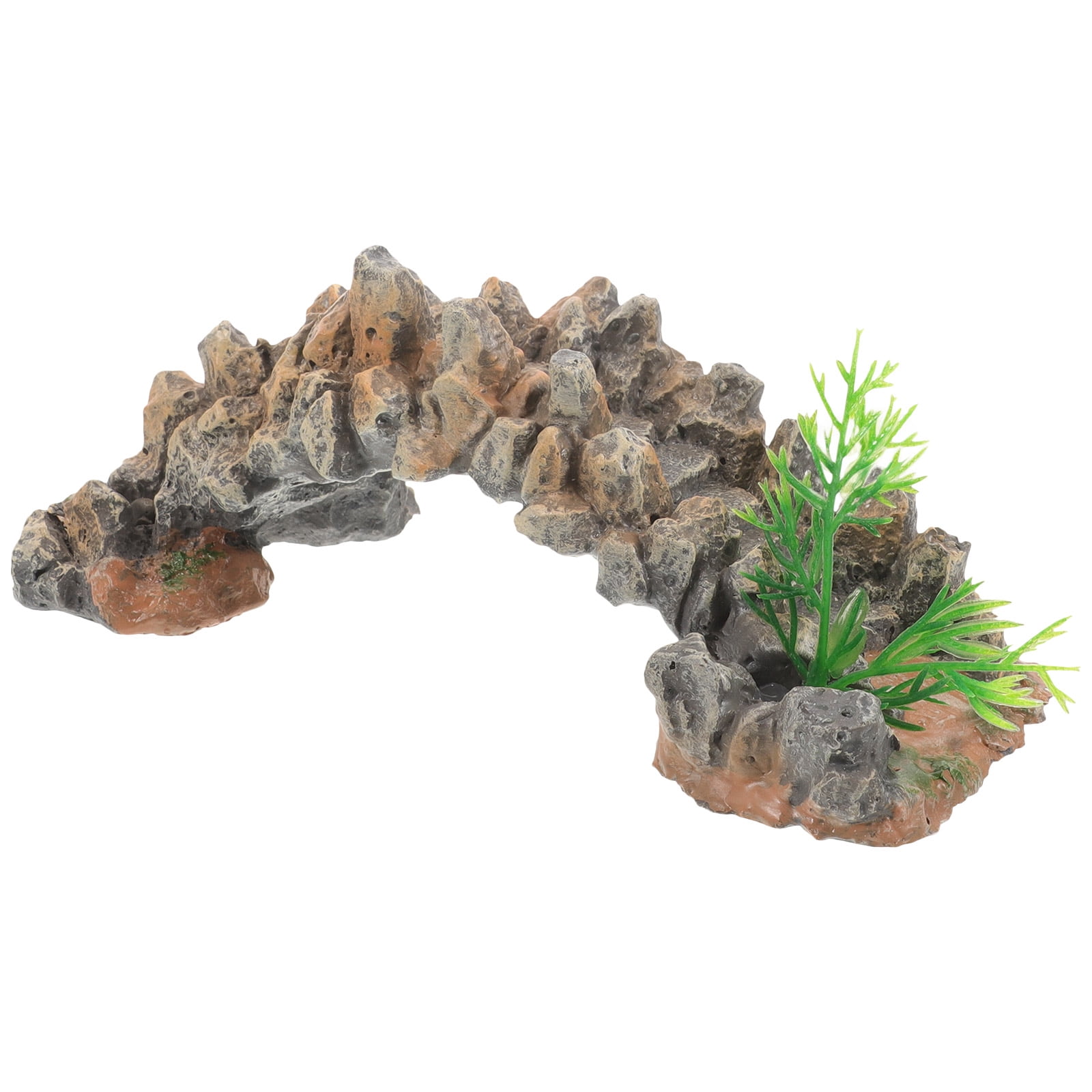 WORGEOUS Miniature Bridge Artificial Arch Bridge Ornament Bonsai Fish ...