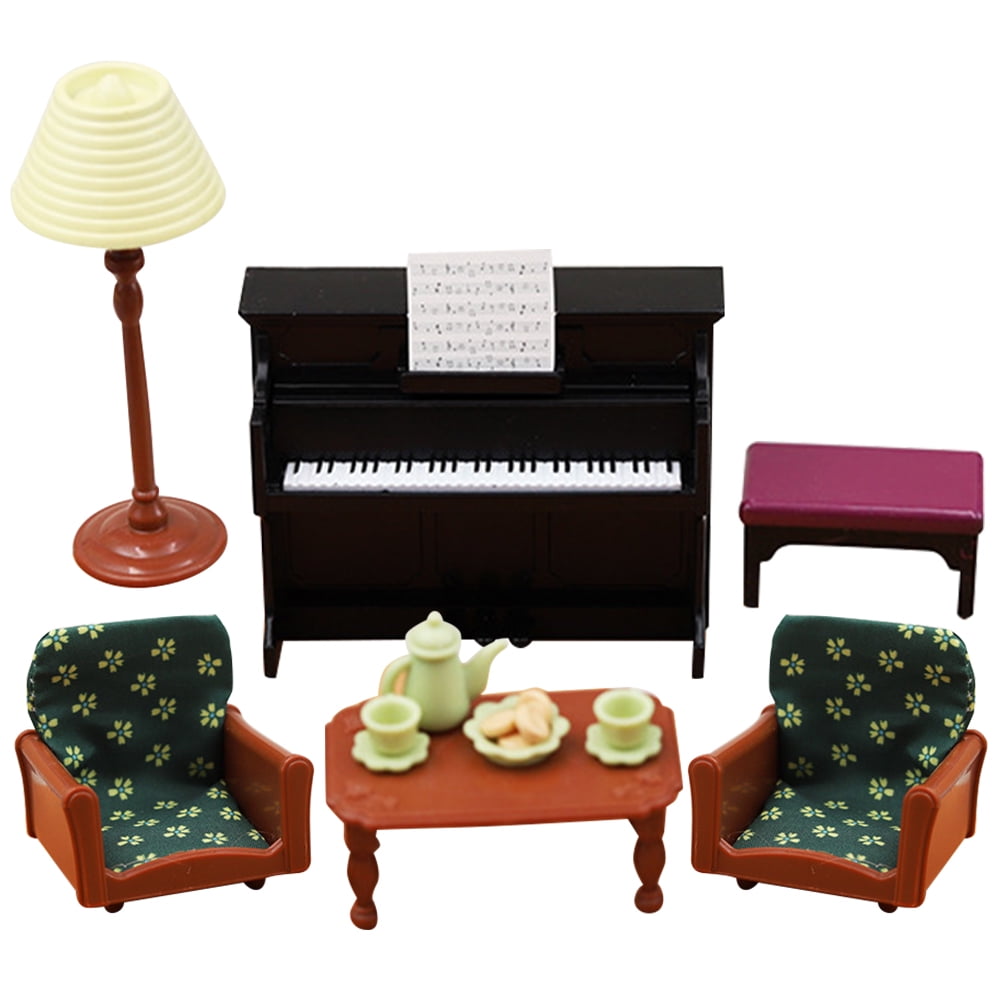 WORGEOUS Miniature Musical Instrument Sofa Piano Tea Set Accessories ...