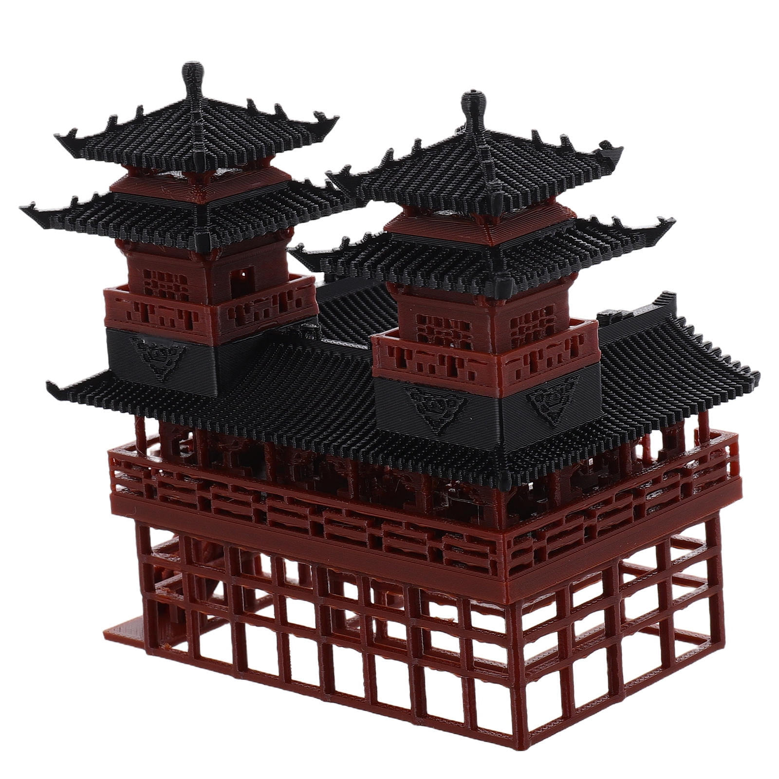WORGEOUS Tiny Pavilion Ornament for Micro Landscape Mini Pagoda Statue ...