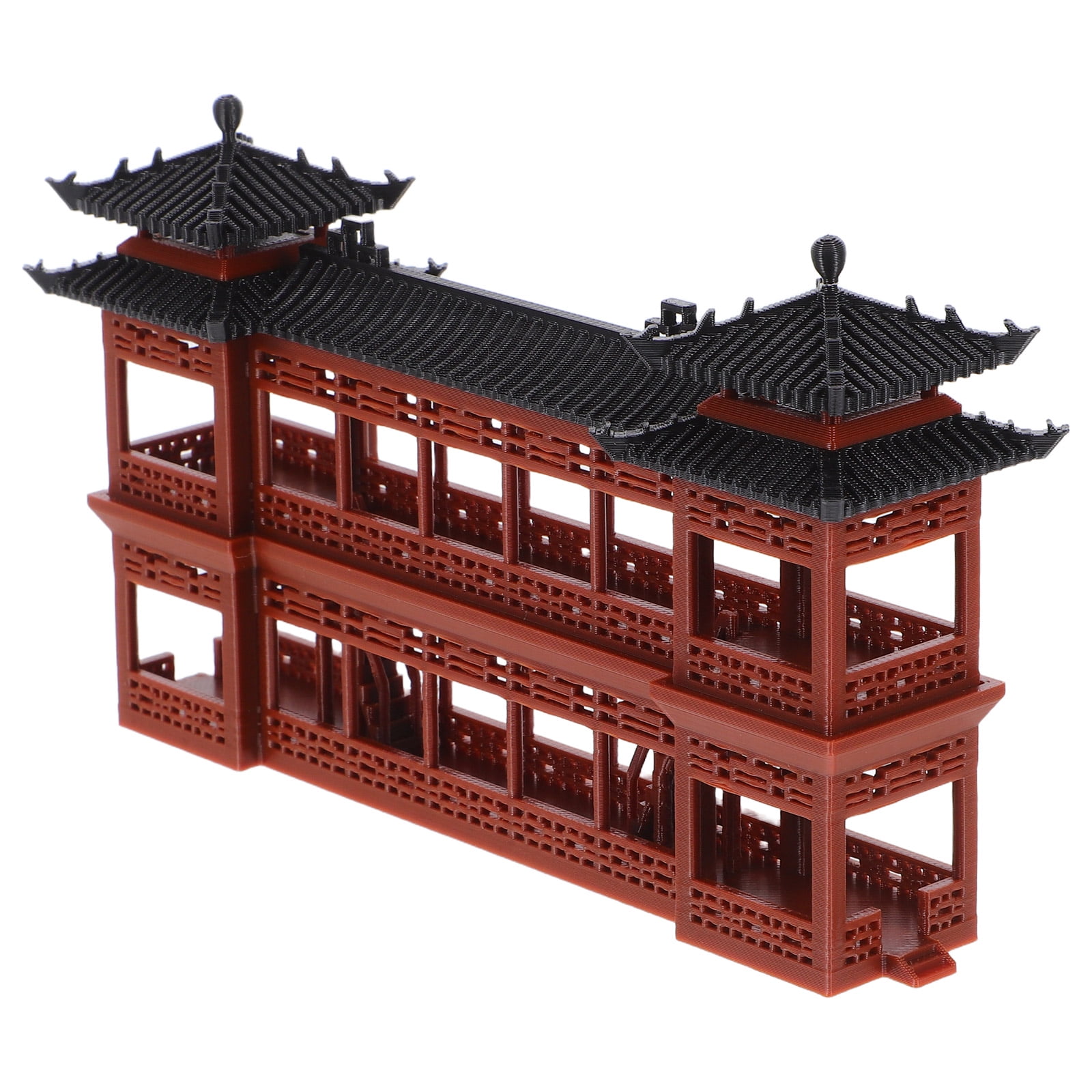 WORGEOUS Miniature Pavilion Model Ancient Asian Architecture Miniature ...