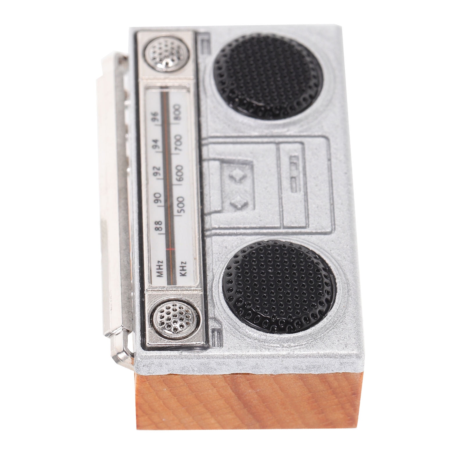 BRIGHTFUFU Miniature Radio Silver Mini Retro Figurines 1Set 1.97X1.1X0 ...