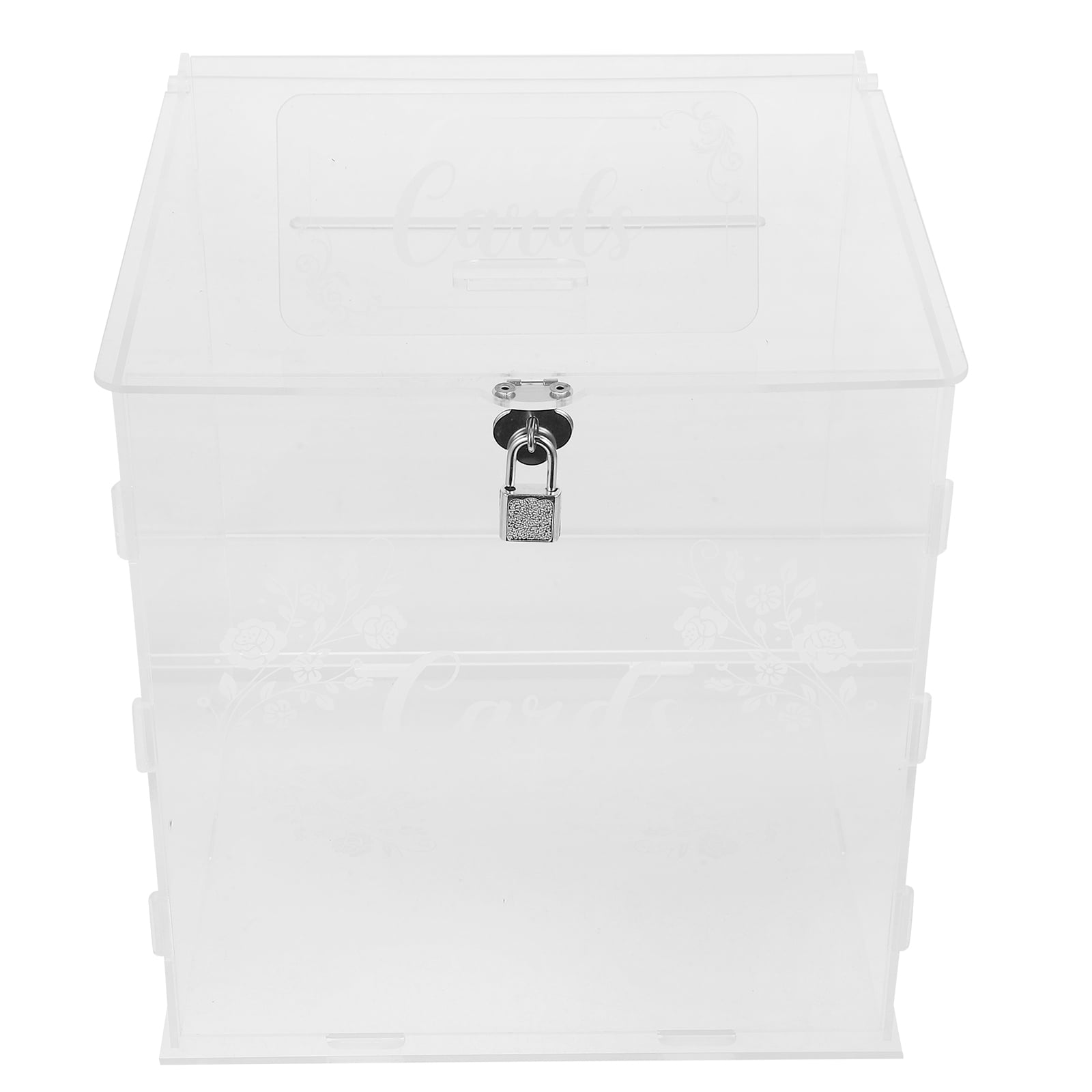 Clear Acrylic Card Box Lock for Weddings and Parties, Stylish Design ...