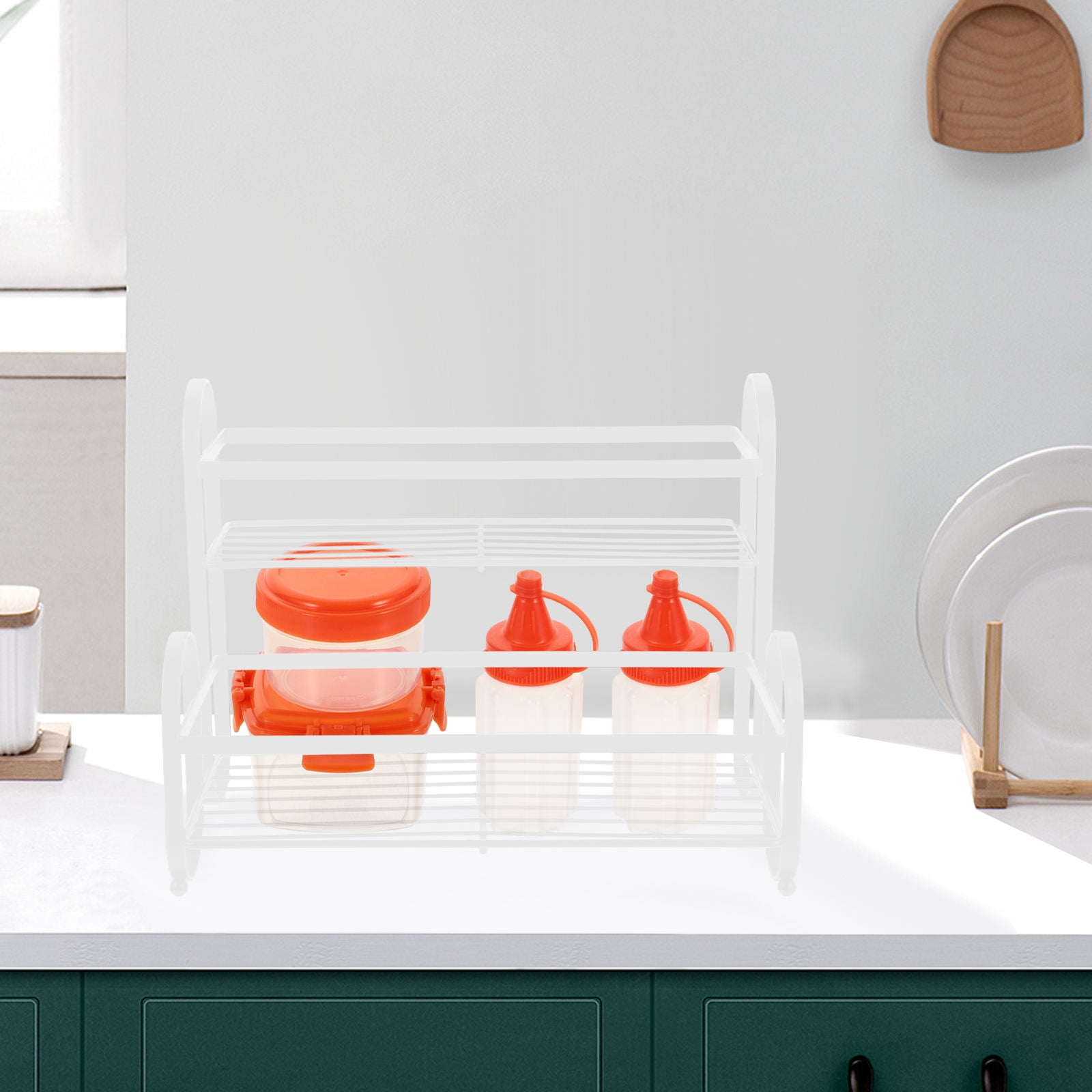 WORGEOUS Multi-function Spice Storage Rack Tabletop Seasoning Bottle ...