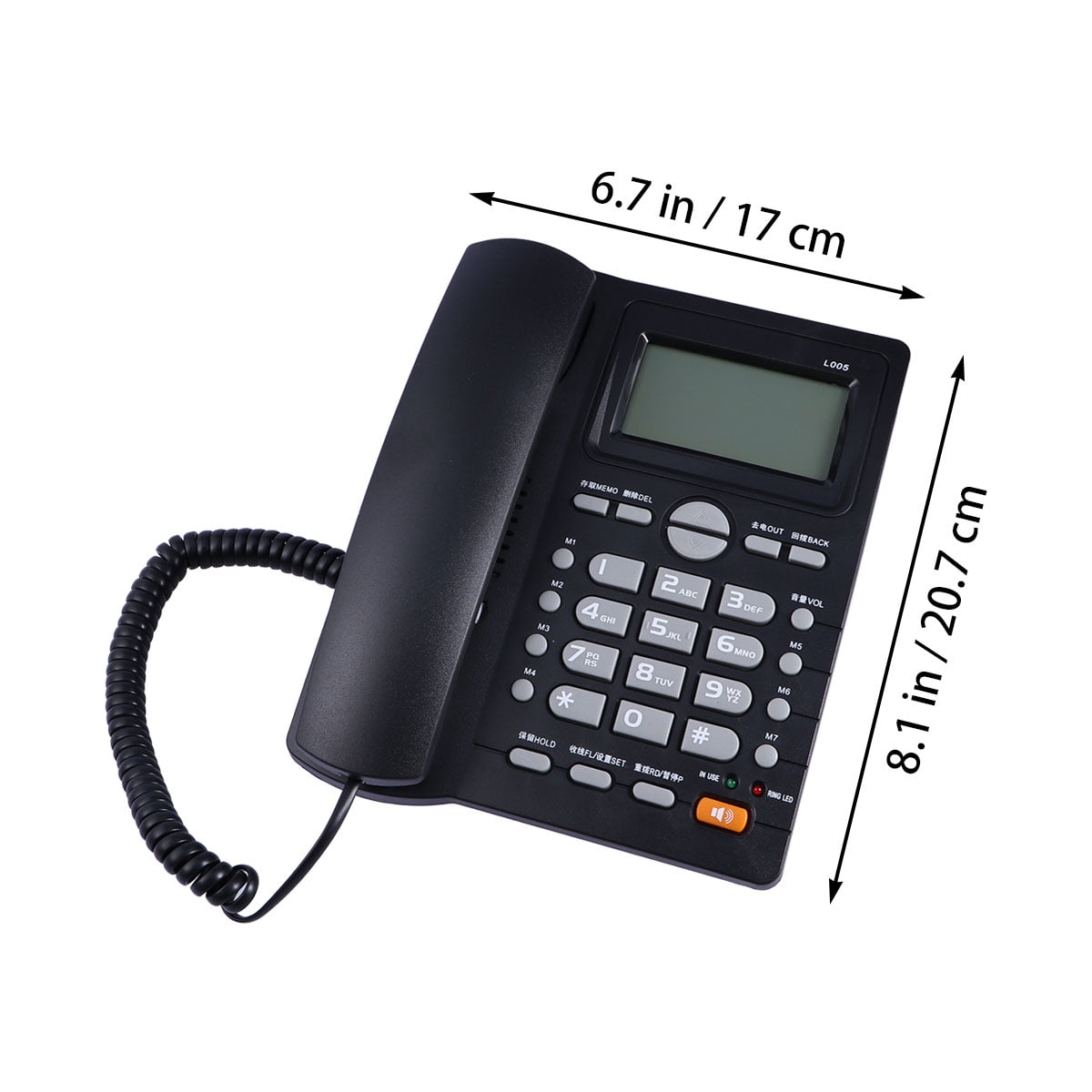 WORGEOUS Multifunction Landline Telephone Simple Double Nip Caller ...