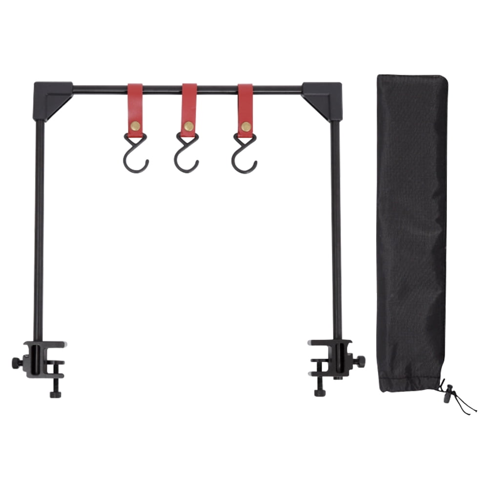 WORGEOUS Multipurpose Hanger Portable Camping Rack Solar Hanging Black ...