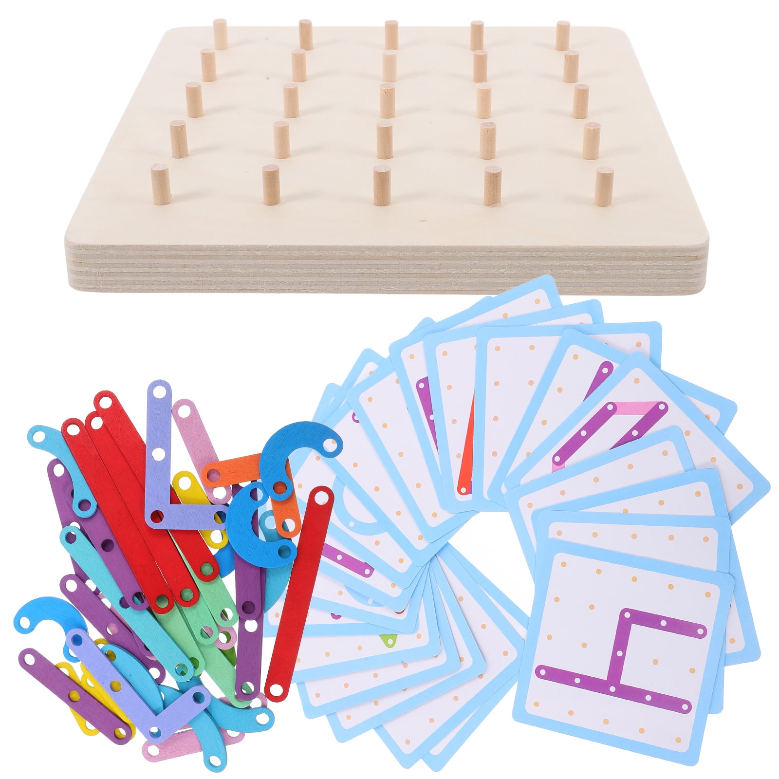 WORGEOUS Numbers and Letters Peg Board Automatic Artificial Toys Net ...