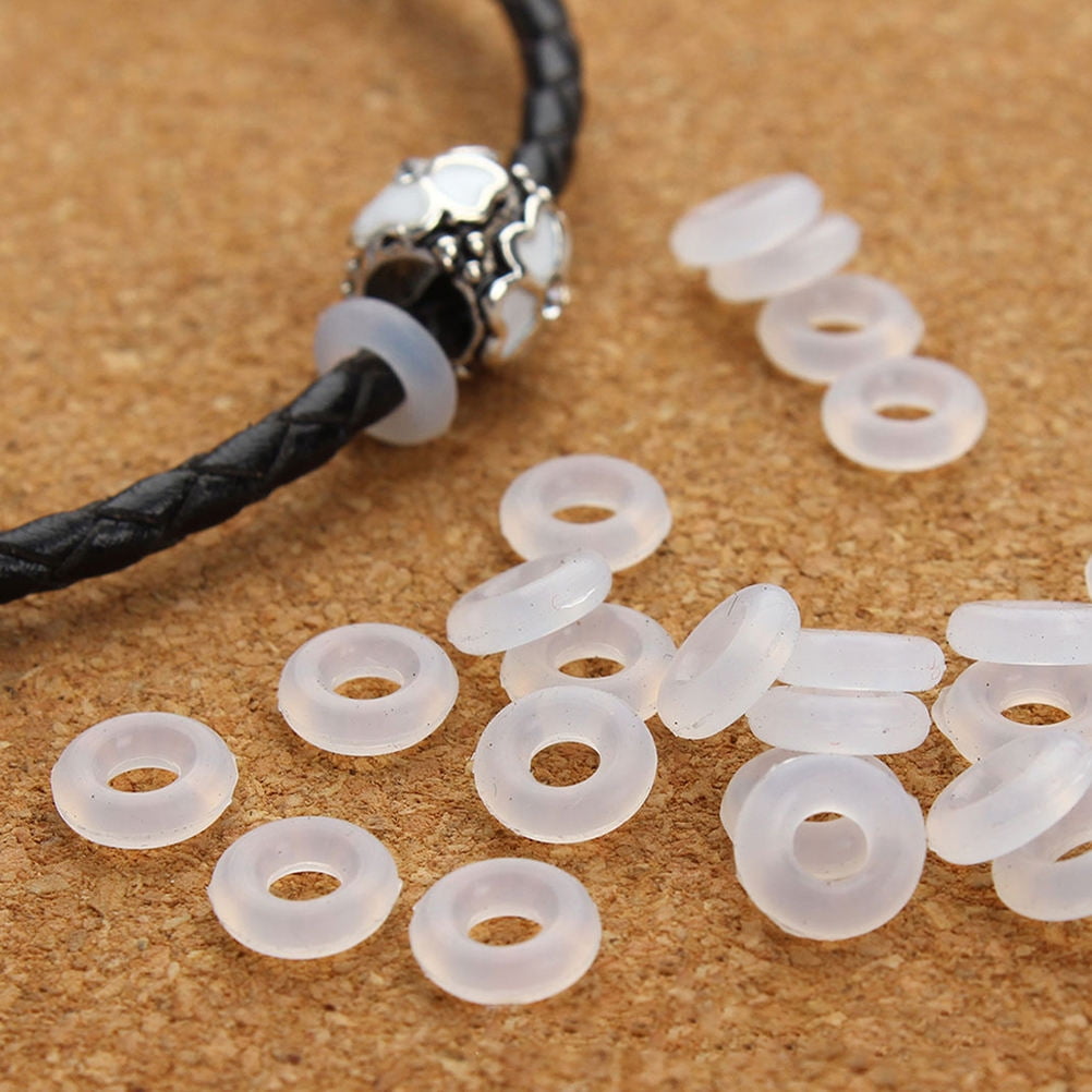 WORGEOUS O-Shaped Rubber Stopper Rings 100Pack for Crafts and Jewelry ...