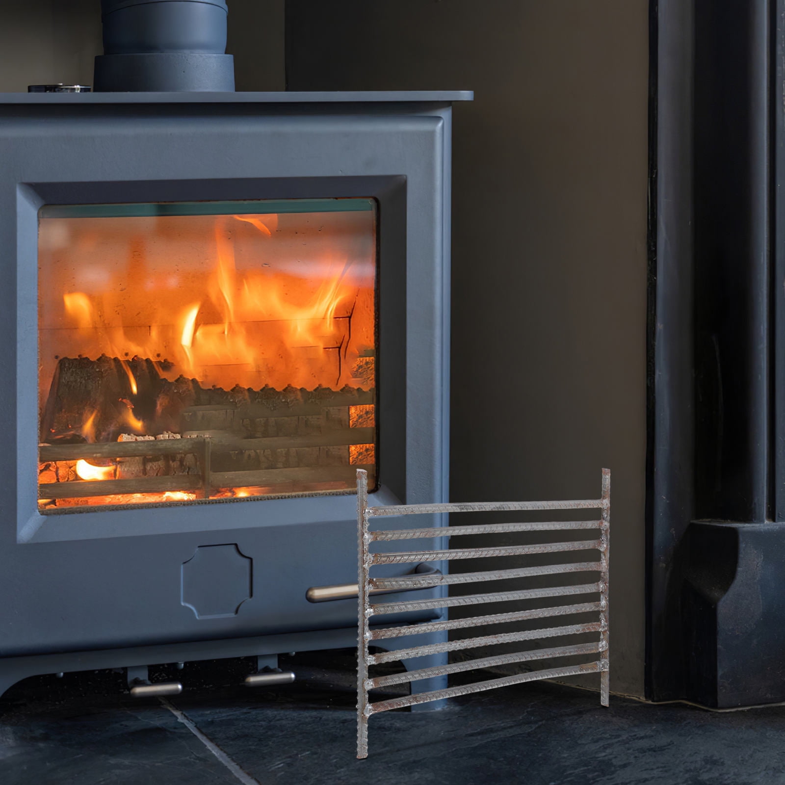 WORGEOUS Outdoor Firewood Rack Heavy Duty Fire Pit Grate Replacement ...