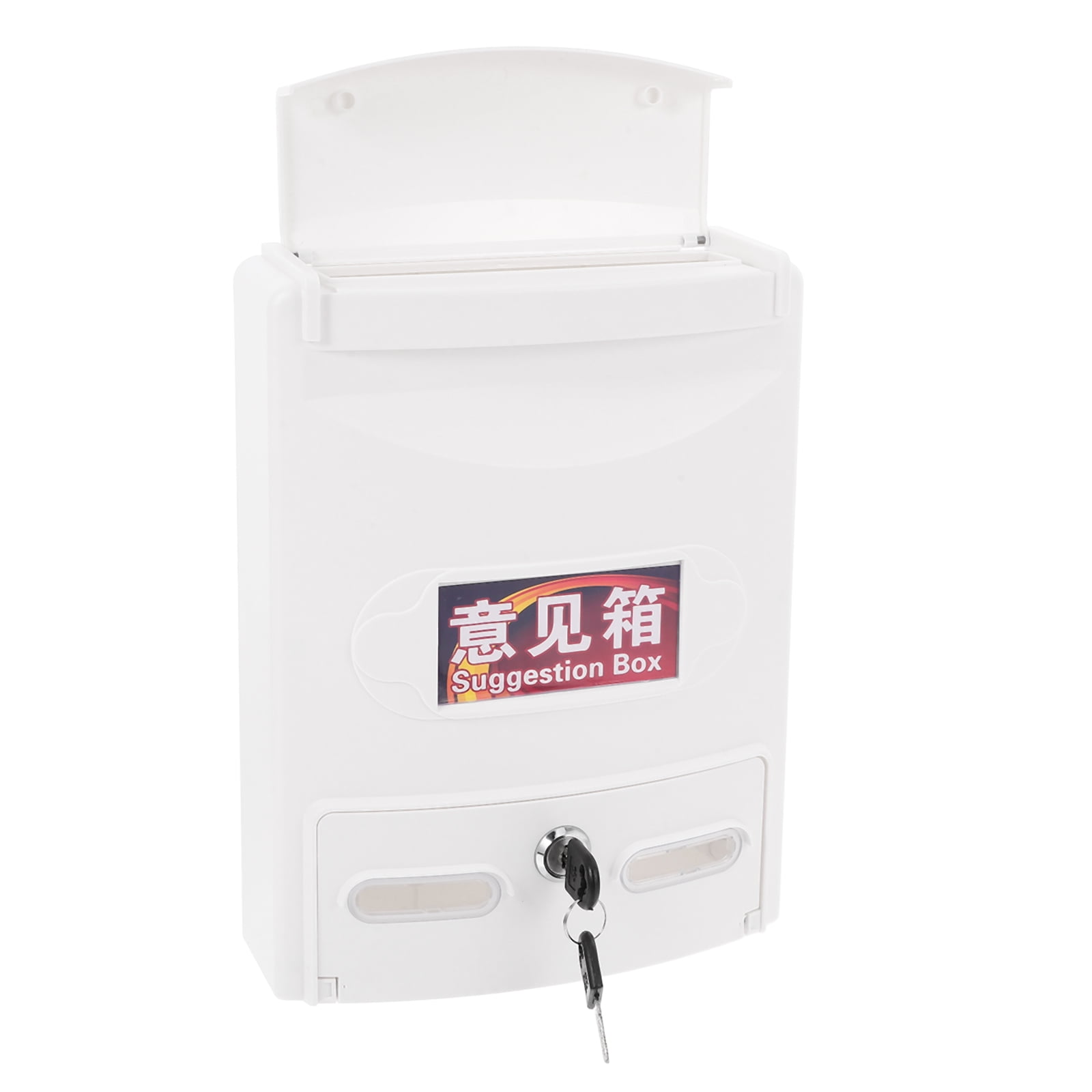 WORGEOUS Outdoor Wall-Mounted Mailbox with Key Lock Plastic Suggestion ...