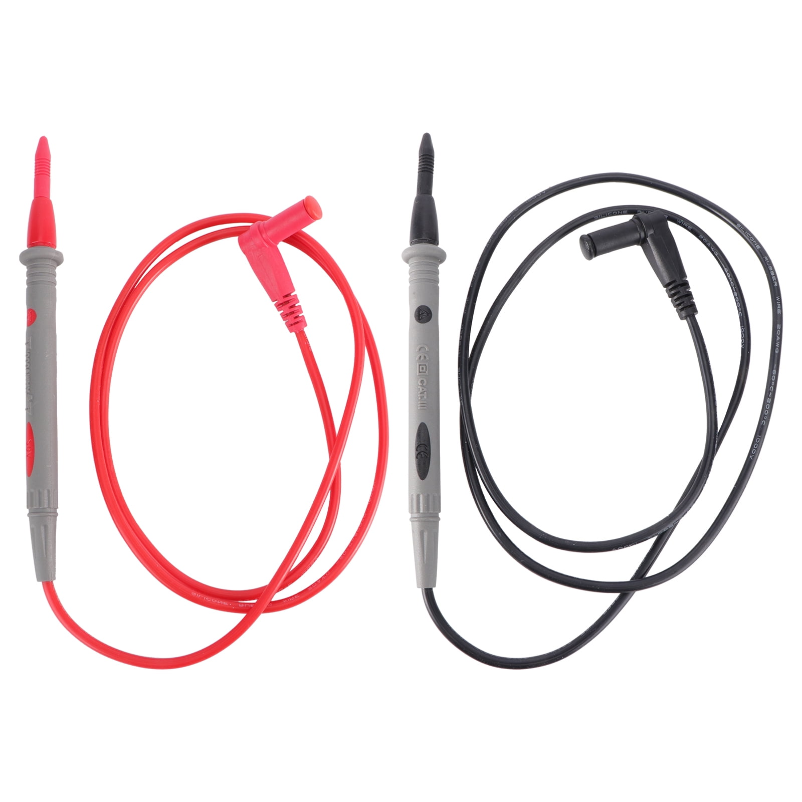 WORGEOUS PT1008 1000V 20A Golden Plating Probe Test Lead Silicone Line ...