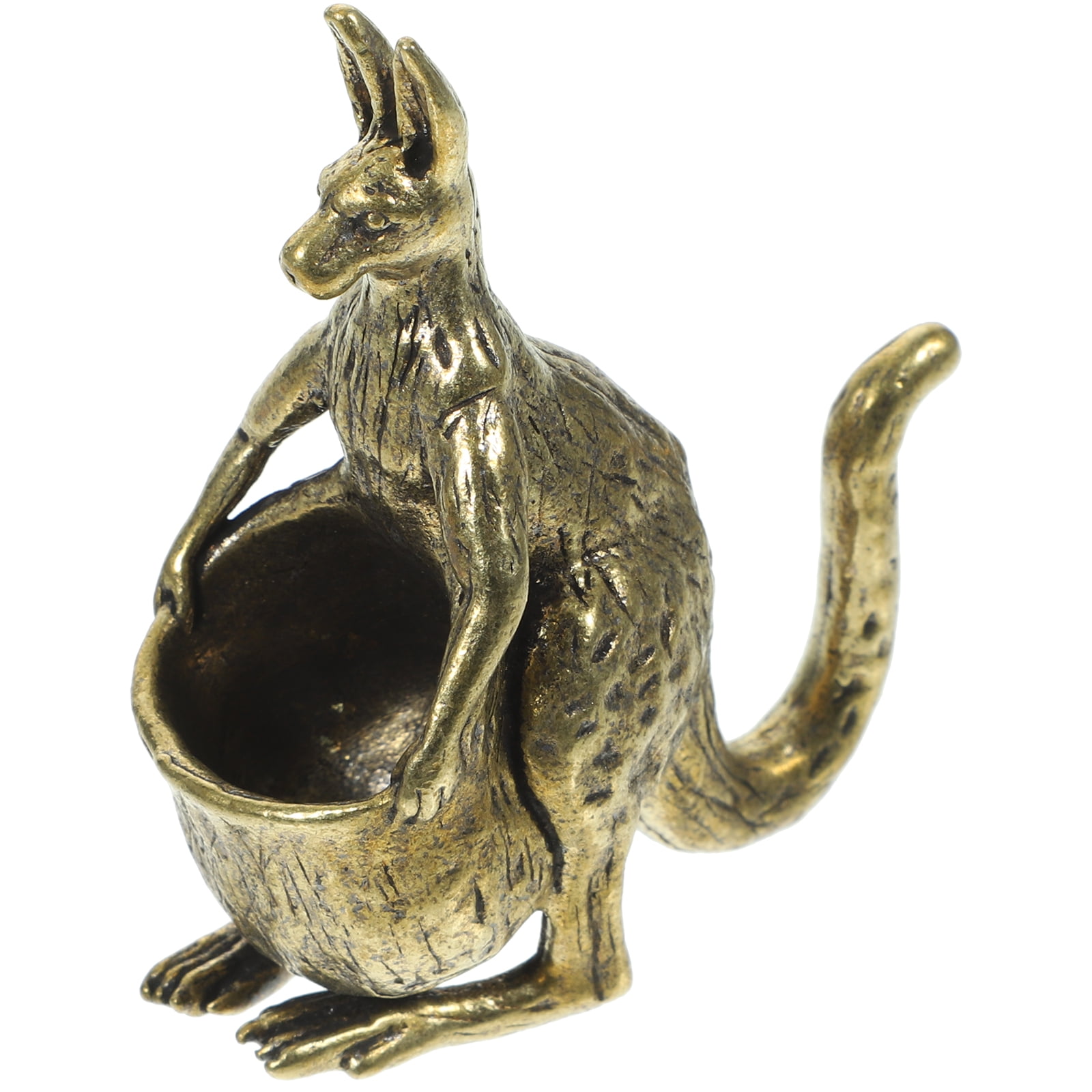 WORGEOUS Personality Pure Copper Mini Kangaroo Statue Ornaments Retro ...