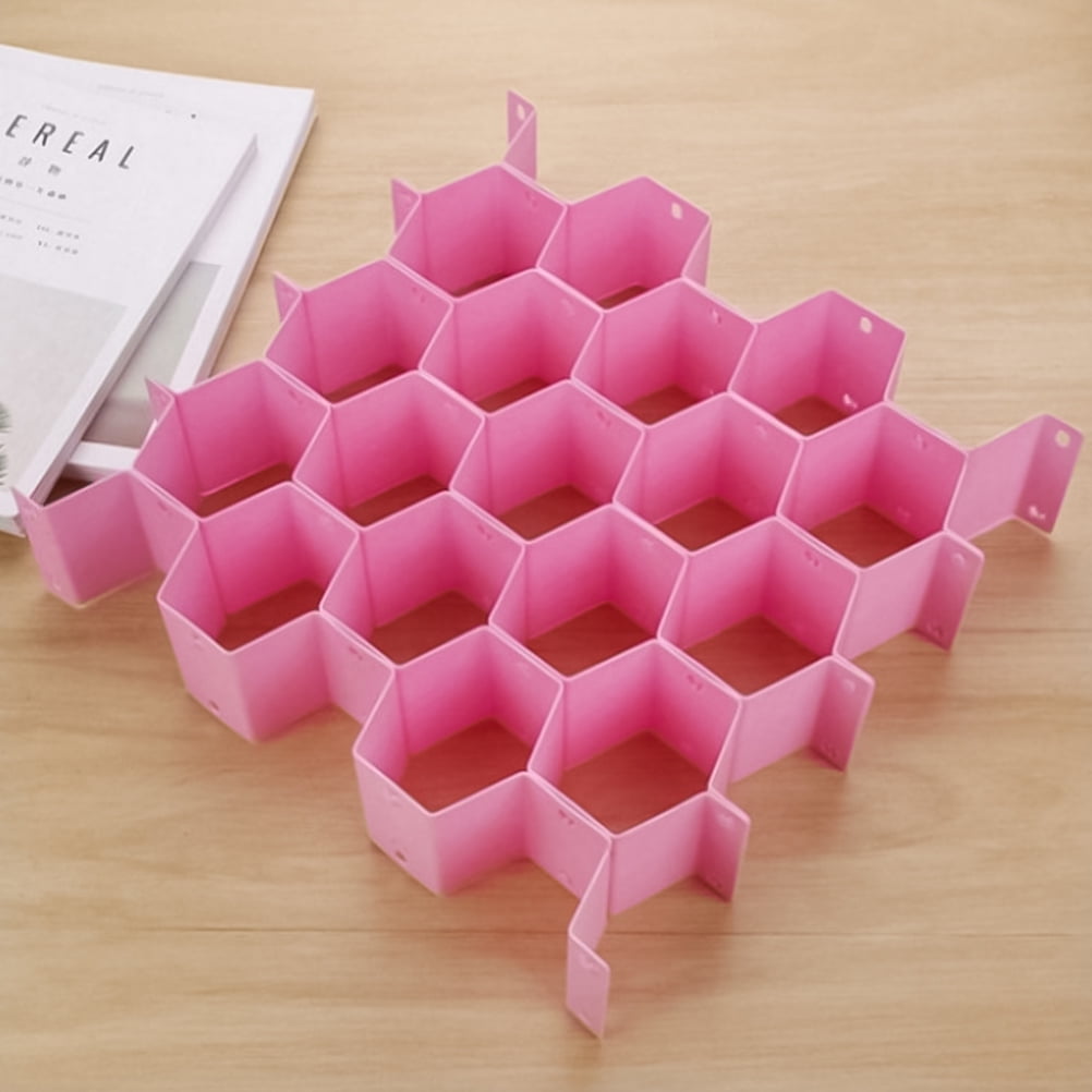 WORGEOUS Pink Storage Box Set of 8pcs Perfect for Drawer Organizing ...