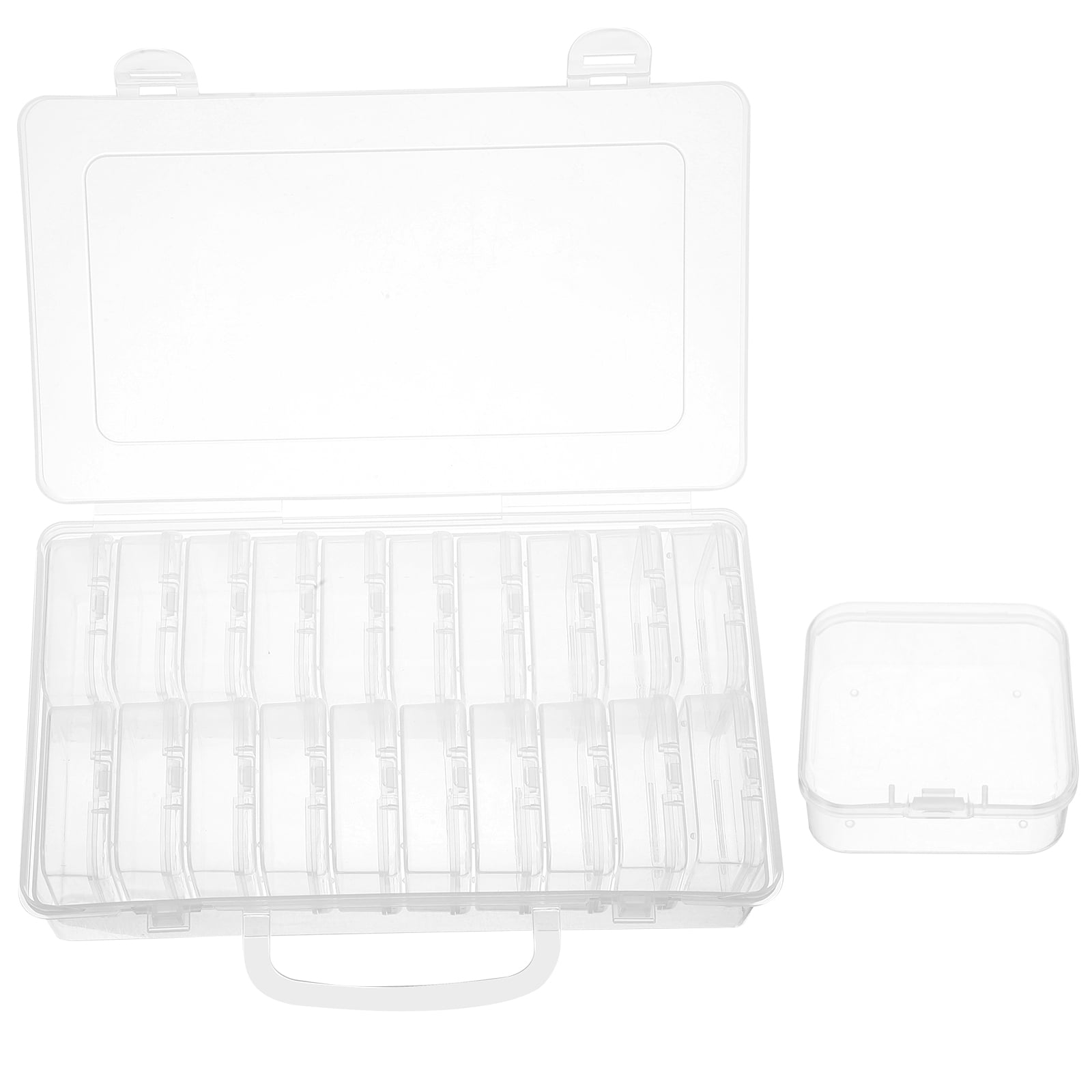 WORGEOUS Plastic Clear Photo Storage Box Picture Storage Containers ...