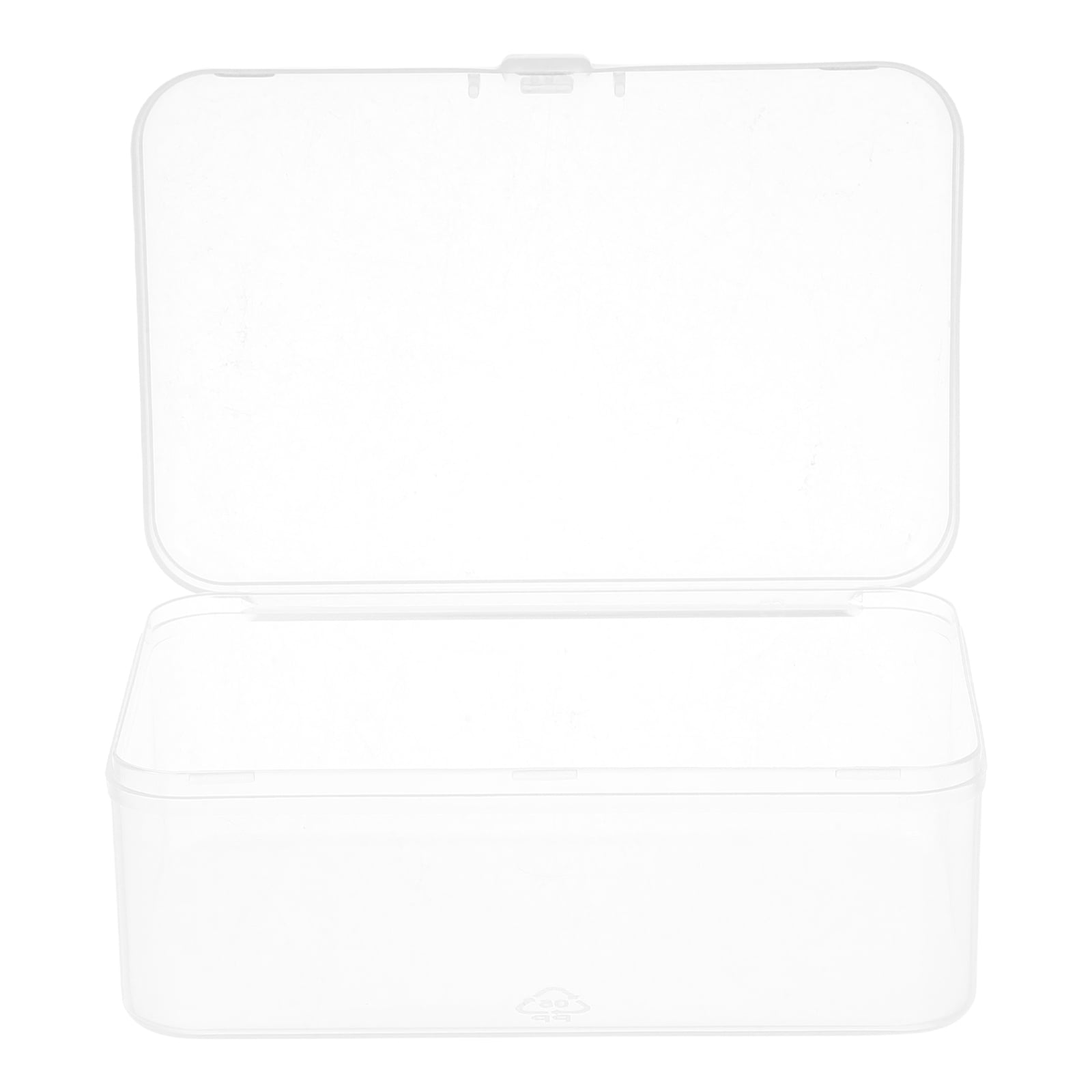WORGEOUS Plastic Rectangular Clear Plastic Storage Container with Lids ...