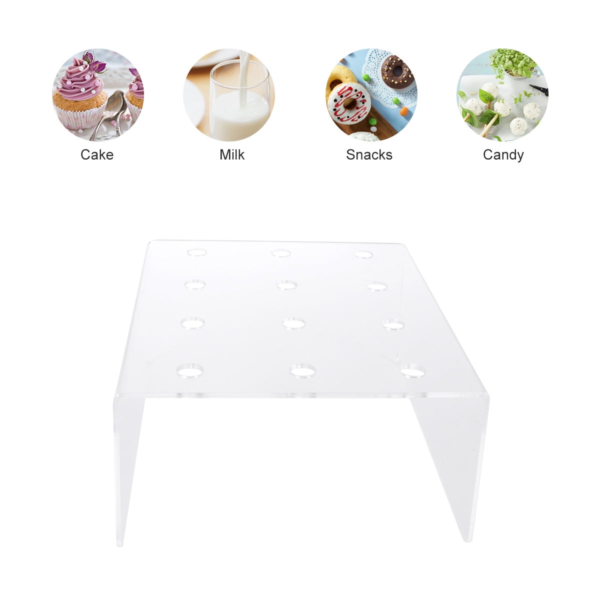 WORGEOUS Plastic Tube Cake Holder Ice Cream Cone Stand Cupcake Push ...