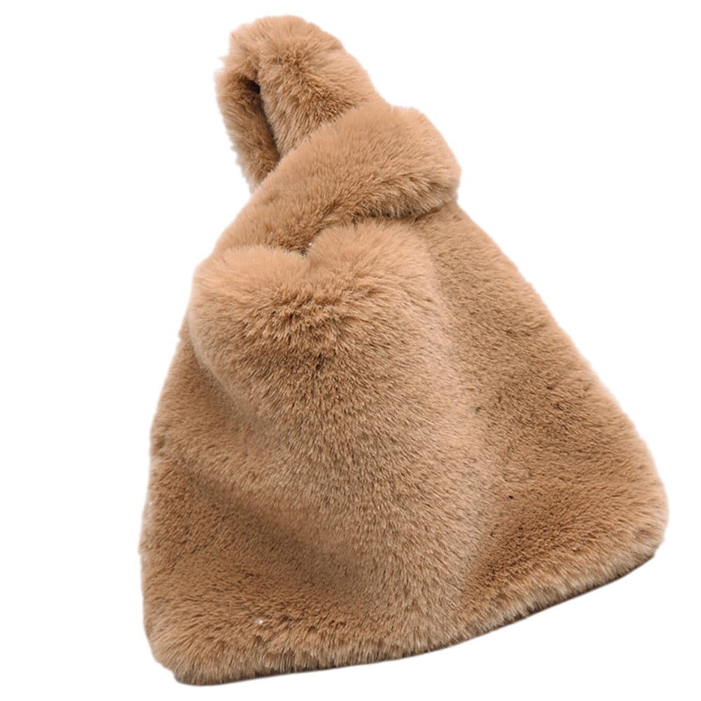 WORGEOUS Plush Pouch Large Duffle Bag Travel Tote for Work 's Khaki ...