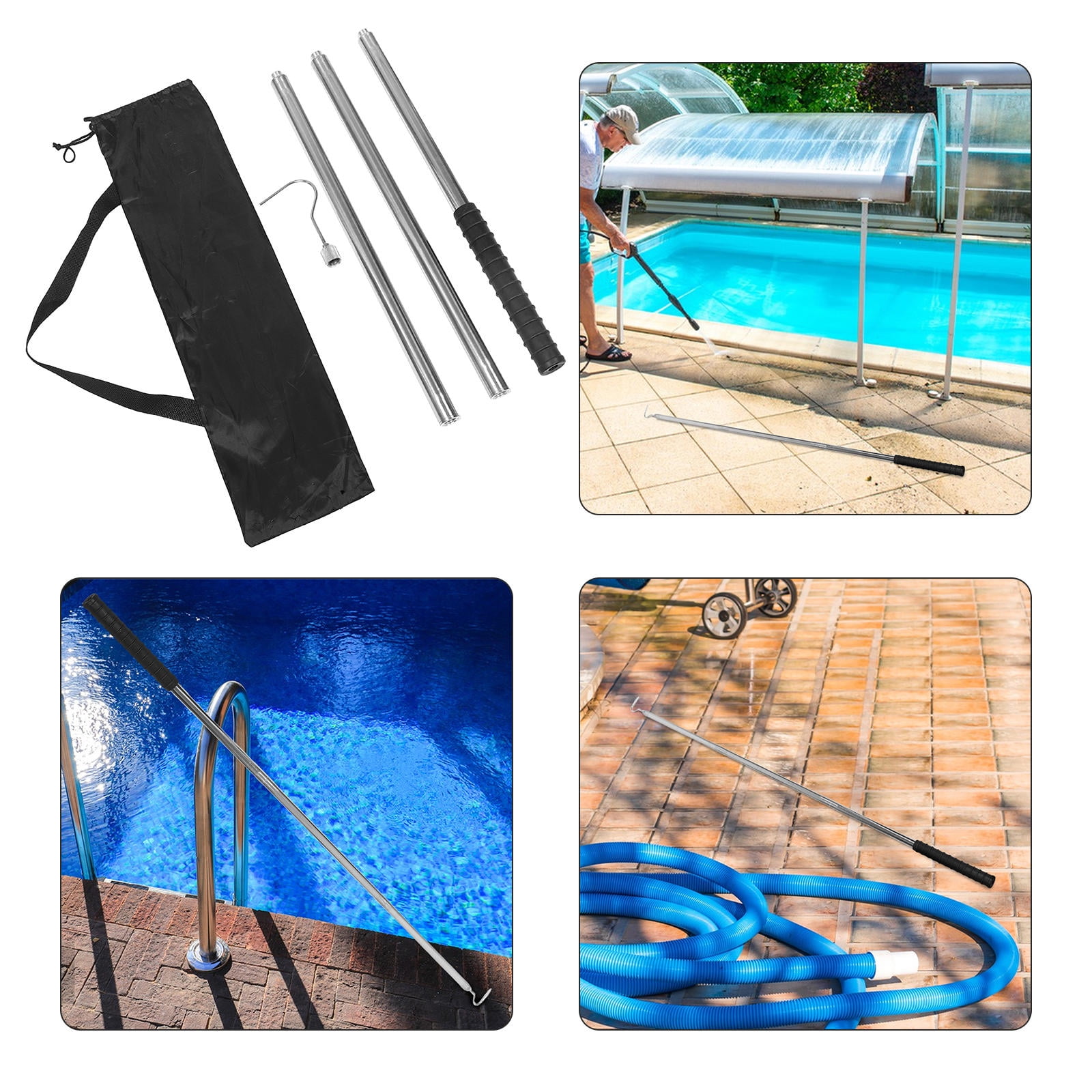WORGEOUS Pool Skimmer Basket Hook Long Skimmer Lid Lifting Remover Tool ...