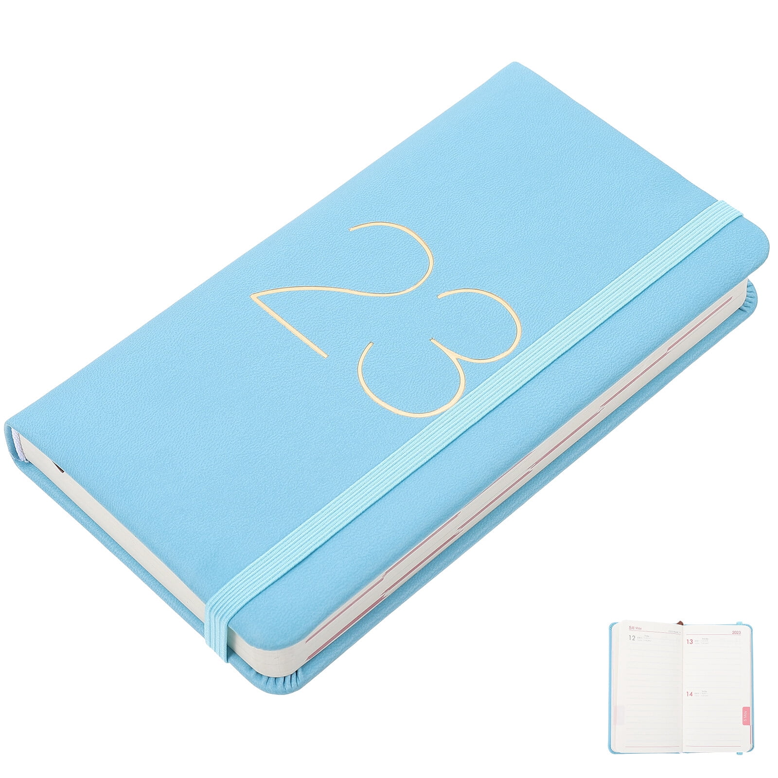 WORGEOUS Portable 2023 Planner Paper Schedule Notebook Sky-blue Notepad ...