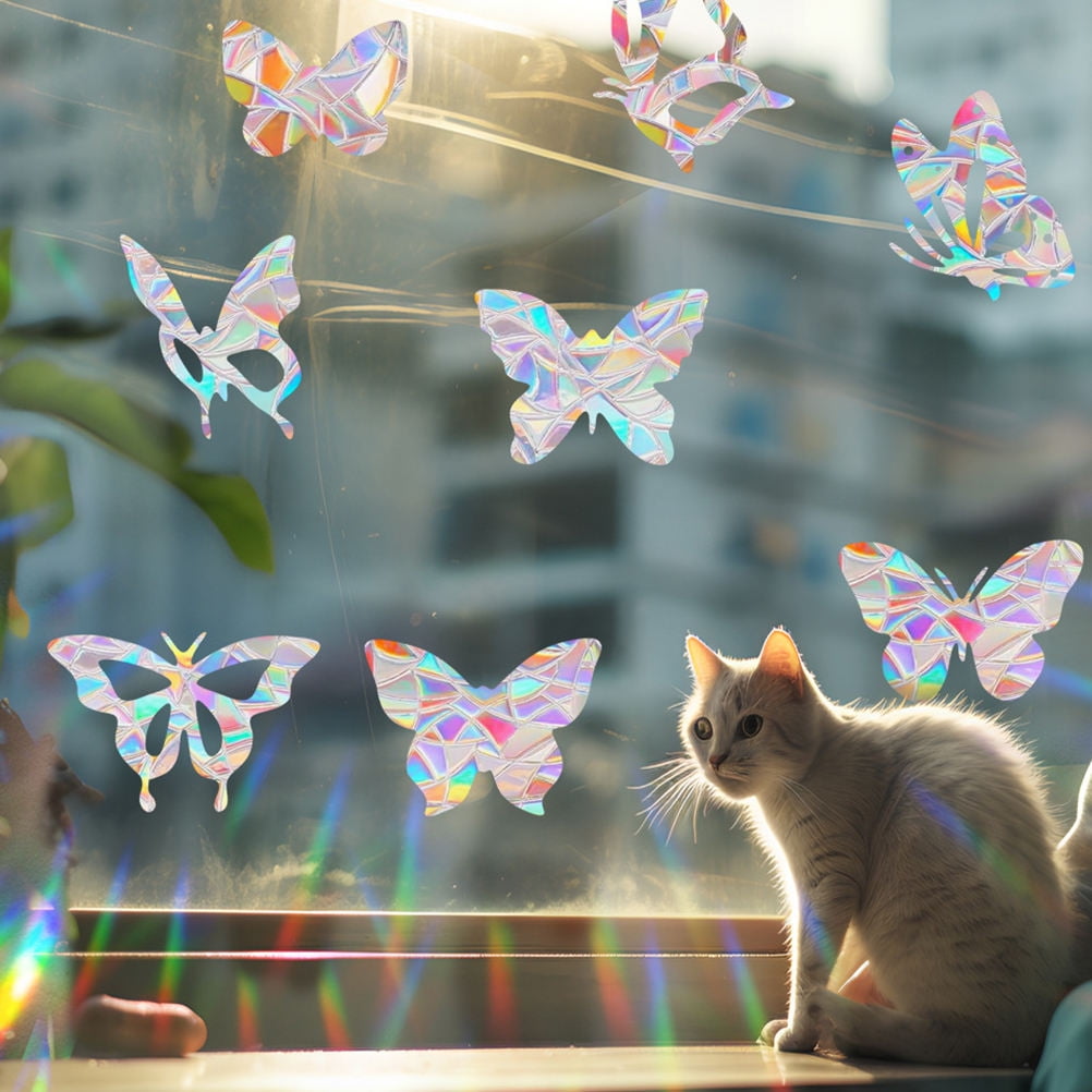 WORGEOUS Prism Cling Sun Catcher Static Window Cling 2 Sheets Silver ...