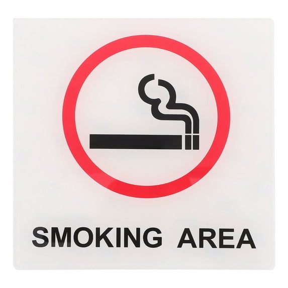 WORGEOUS Public Smoking Area Sign With Adhesive Back And Wipe Clean ...
