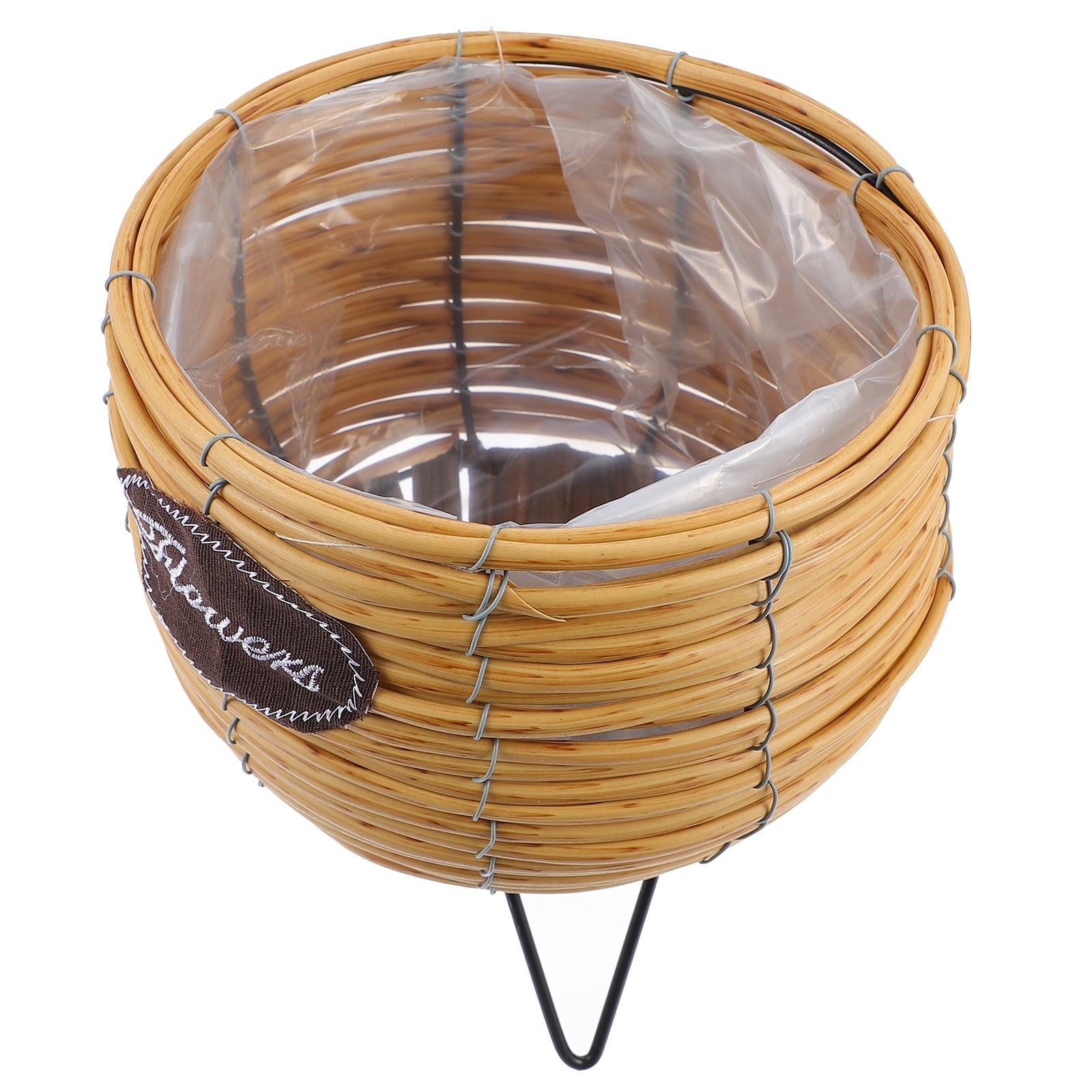 WORGEOUS Rattan Flower Pot Plant Modern Basket Planter Vases Bonsai ...