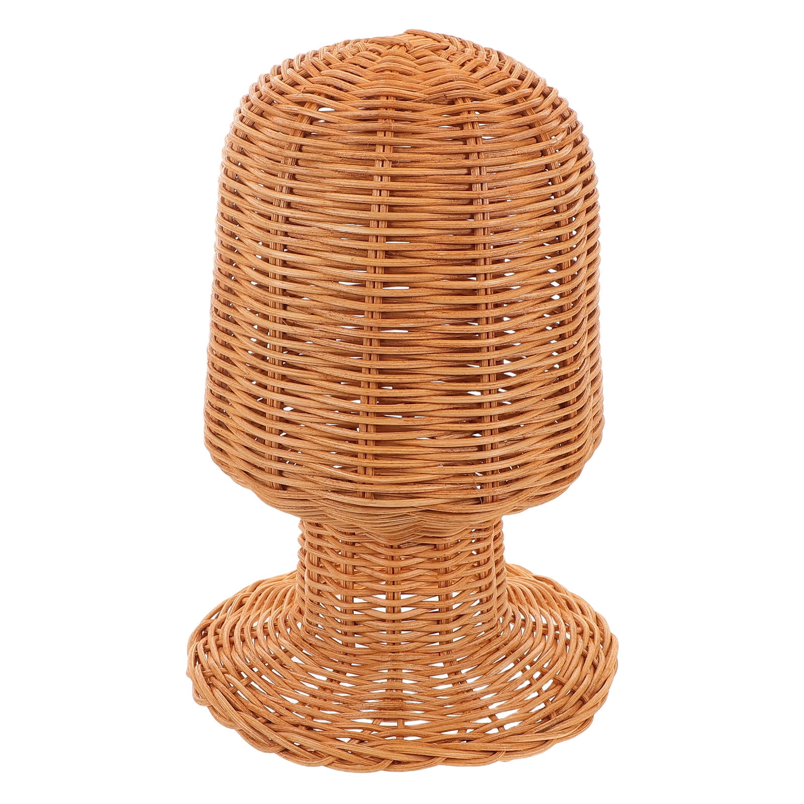 WORGEOUS Rattan Hat Display Stand Mannequin Head Handmade Wicker ...