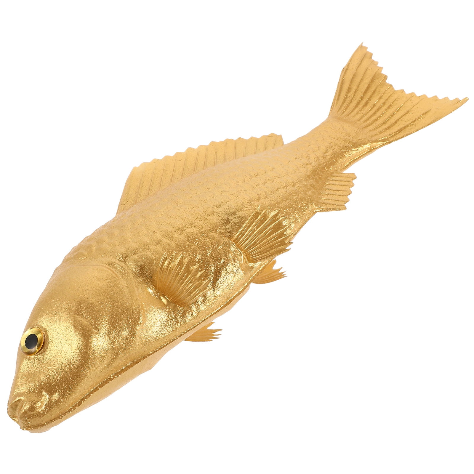 GOOHOCHY Golden PU Fish Figurines for Decor Use Realistic Ocean Animal ...