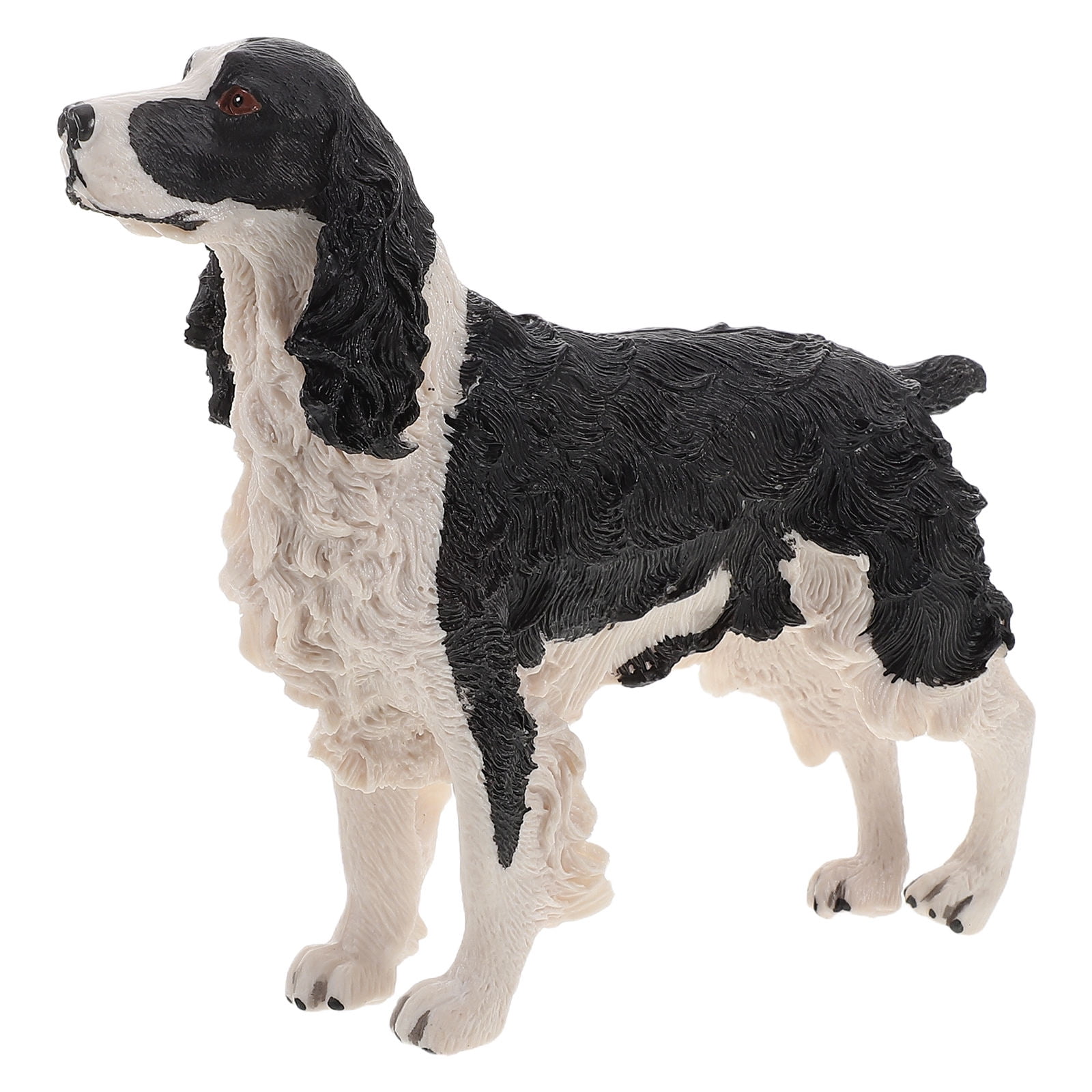 WORGEOUS Realistic Spaniel Dog Figurines Small Dog Figures Toy Resin ...