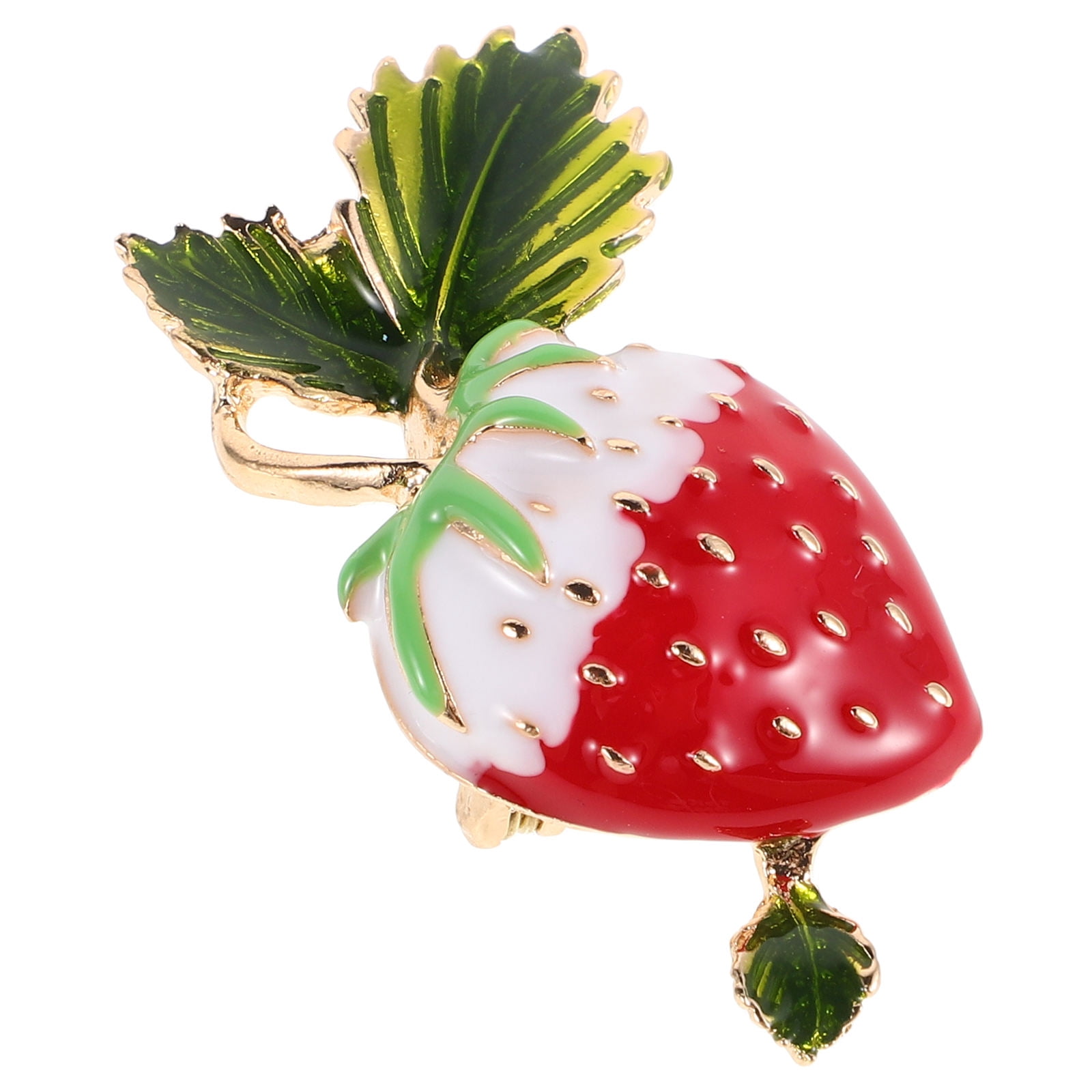 WORGEOUS Realistic Strawberry Lapel Pin Charming Fruit Accessory For ...