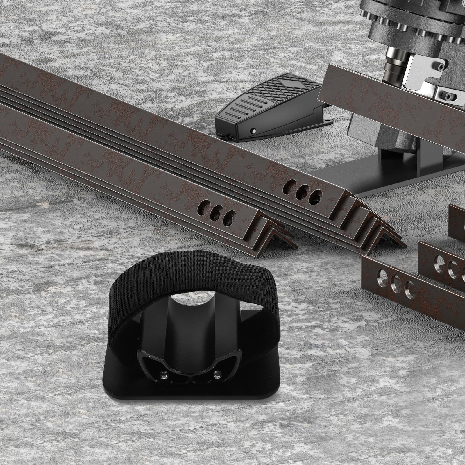 WORGEOUS Rear Wheel Bike Rack Mount Black Aluminum Alloy Secure and ...