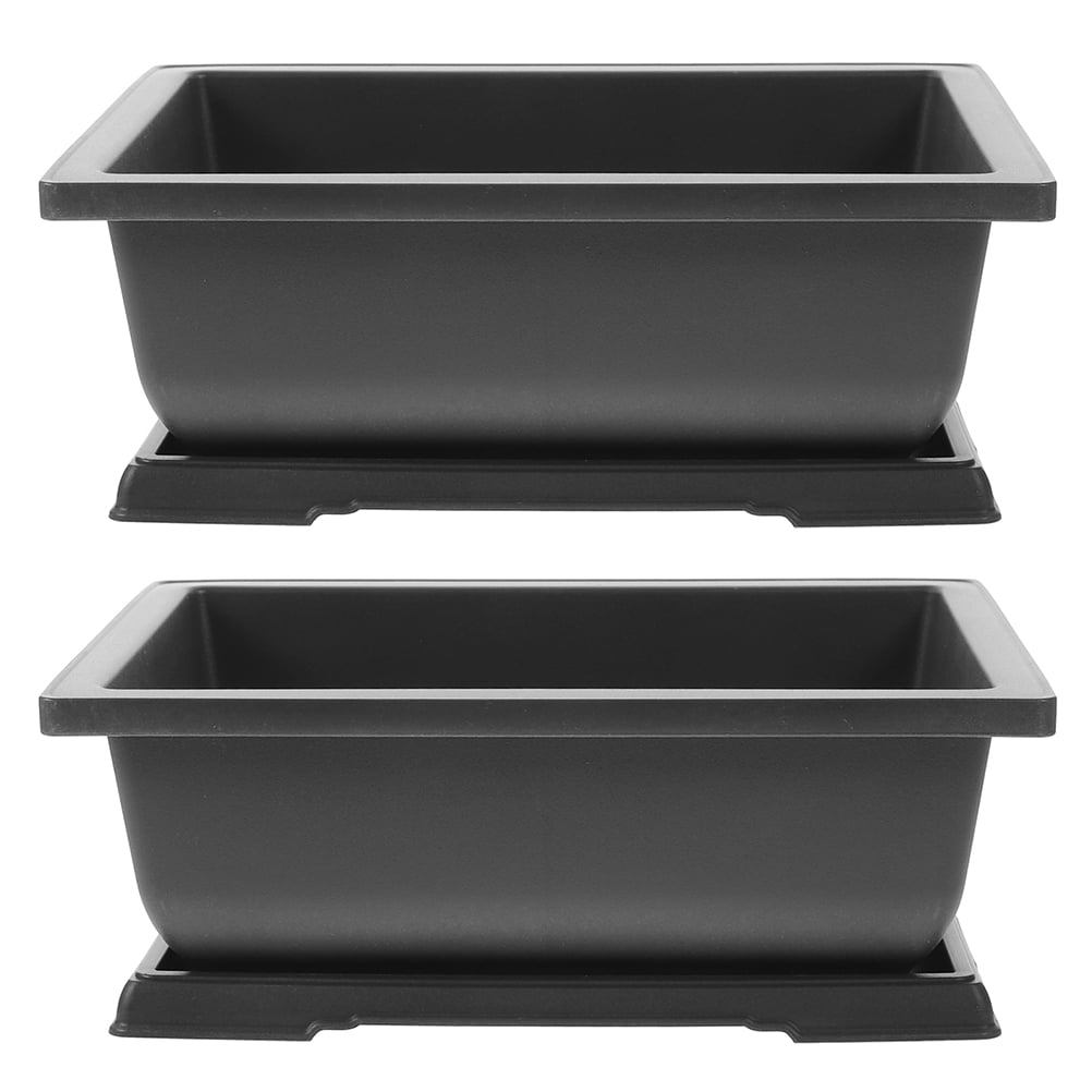 WORGEOUS Rectangular Plastic Pot Flower Pot Succulent Planter with ...