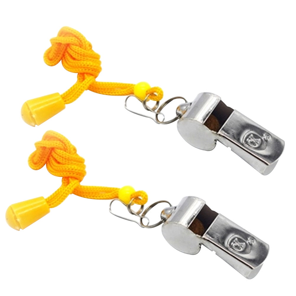 WORGEOUS Referee Set Red Yellow and Two Metal Referee Whistles Whistle ...