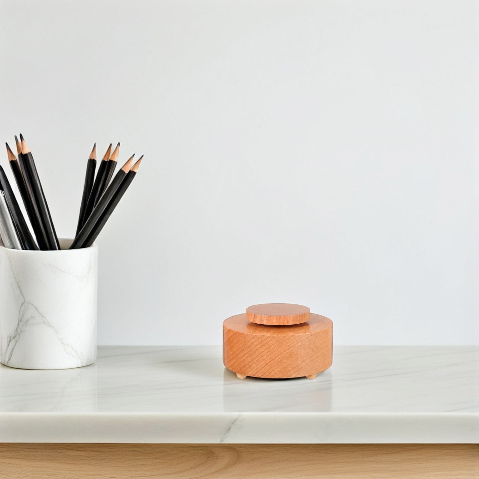 WORGEOUS Replacement Base Round Rotating Display Stand Rotating Wooden ...