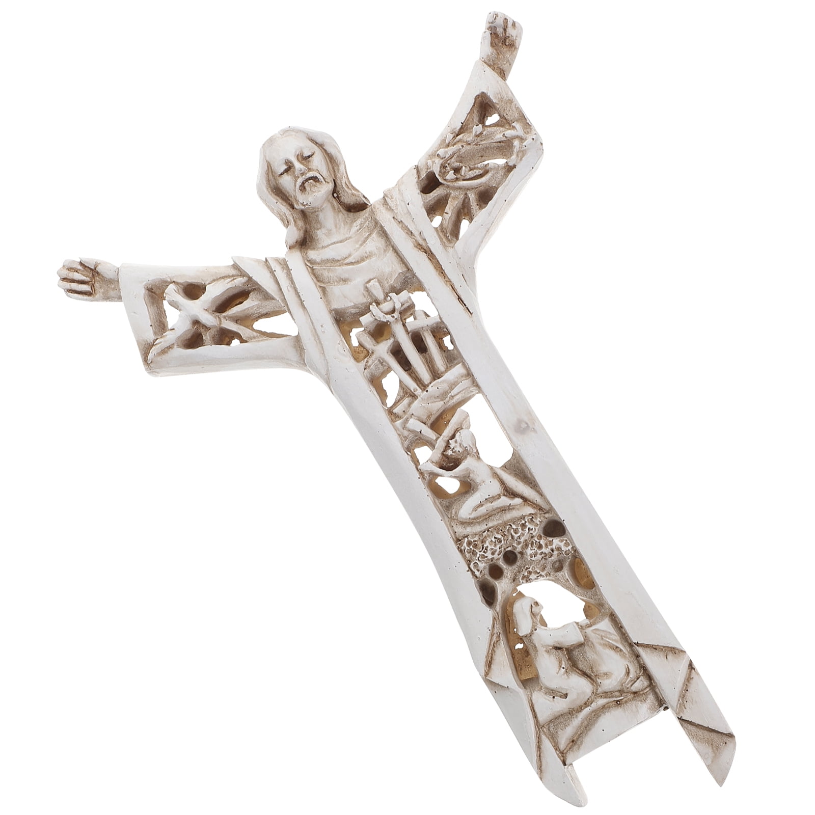 WORGEOUS Resin Jesus Wall Decoration Cross Faith Crucifix Catholic ...