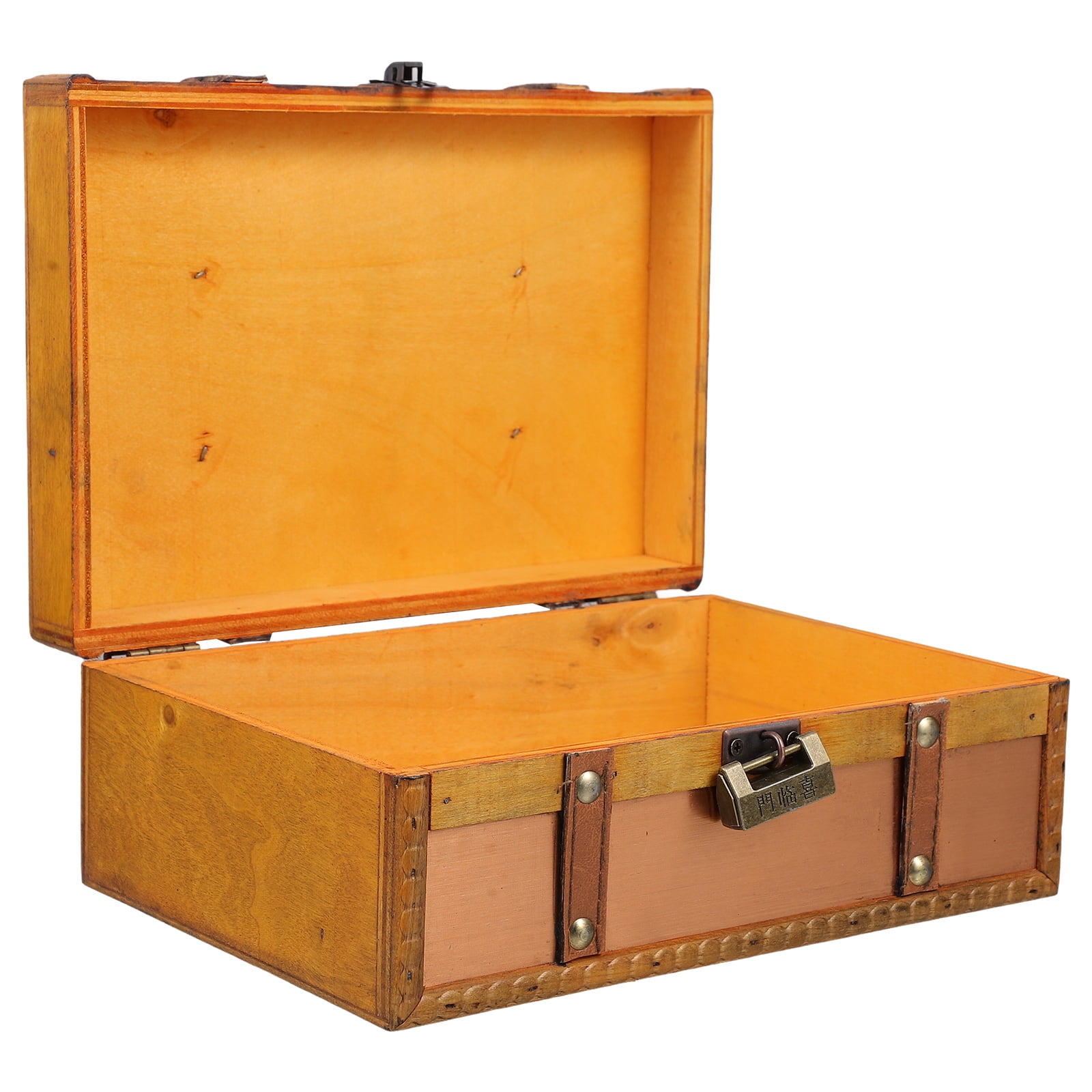 WORGEOUS Retro Wooden Jewelry Box Vintage Decorative Storage Box With ...