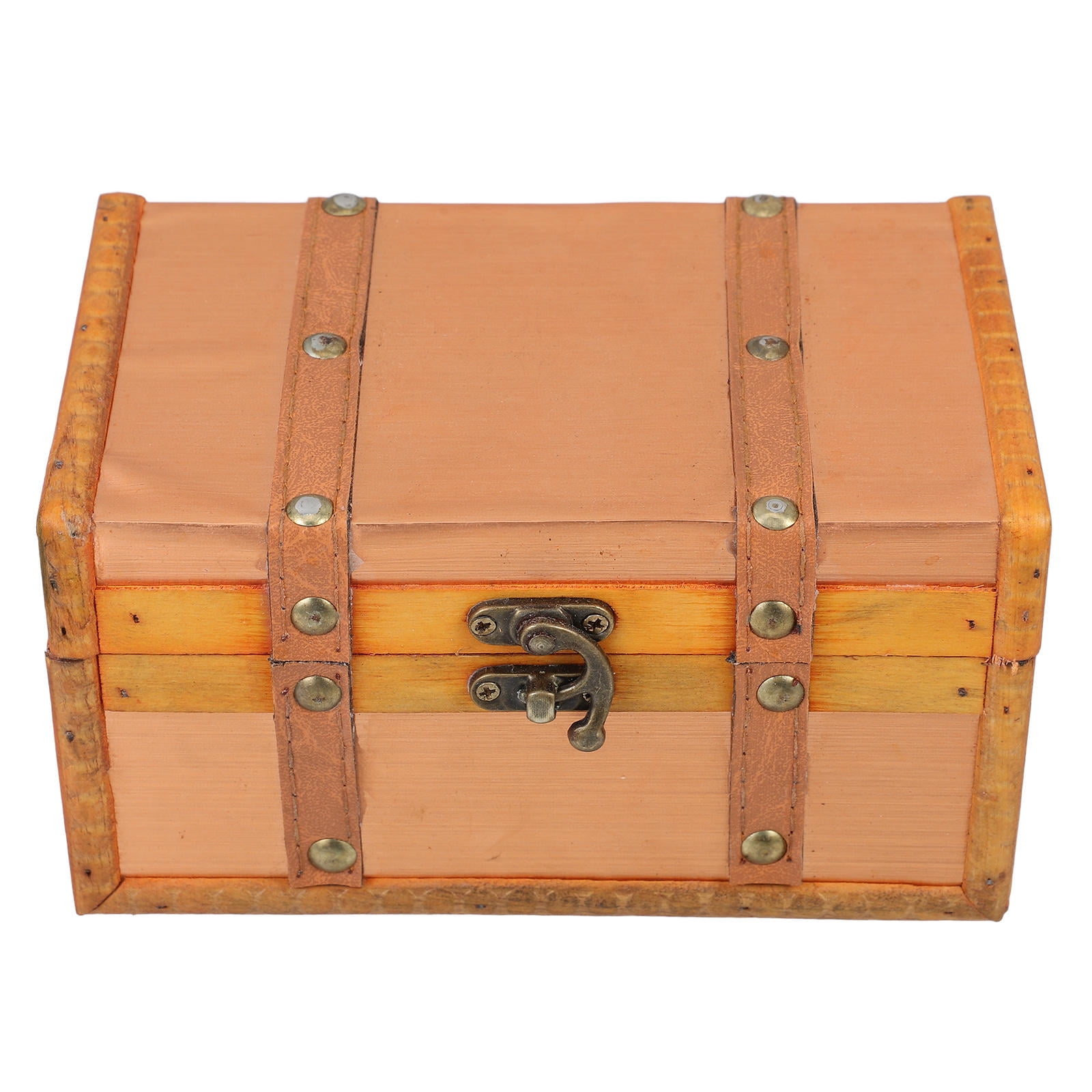 WORGEOUS Retro Wooden Storage Box with Hinged Lid Decorative Chest ...