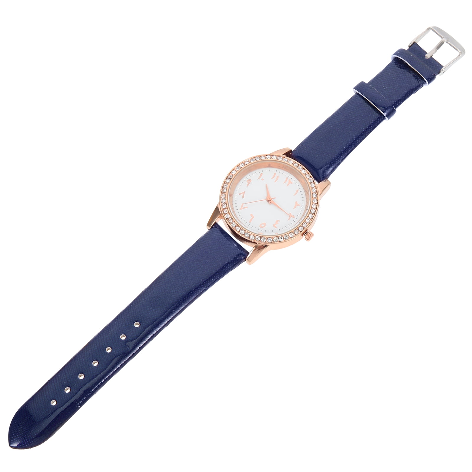 Blue PU Strap Wrist Watch for Women Adjustable and Stylish Gift 9 5 ...