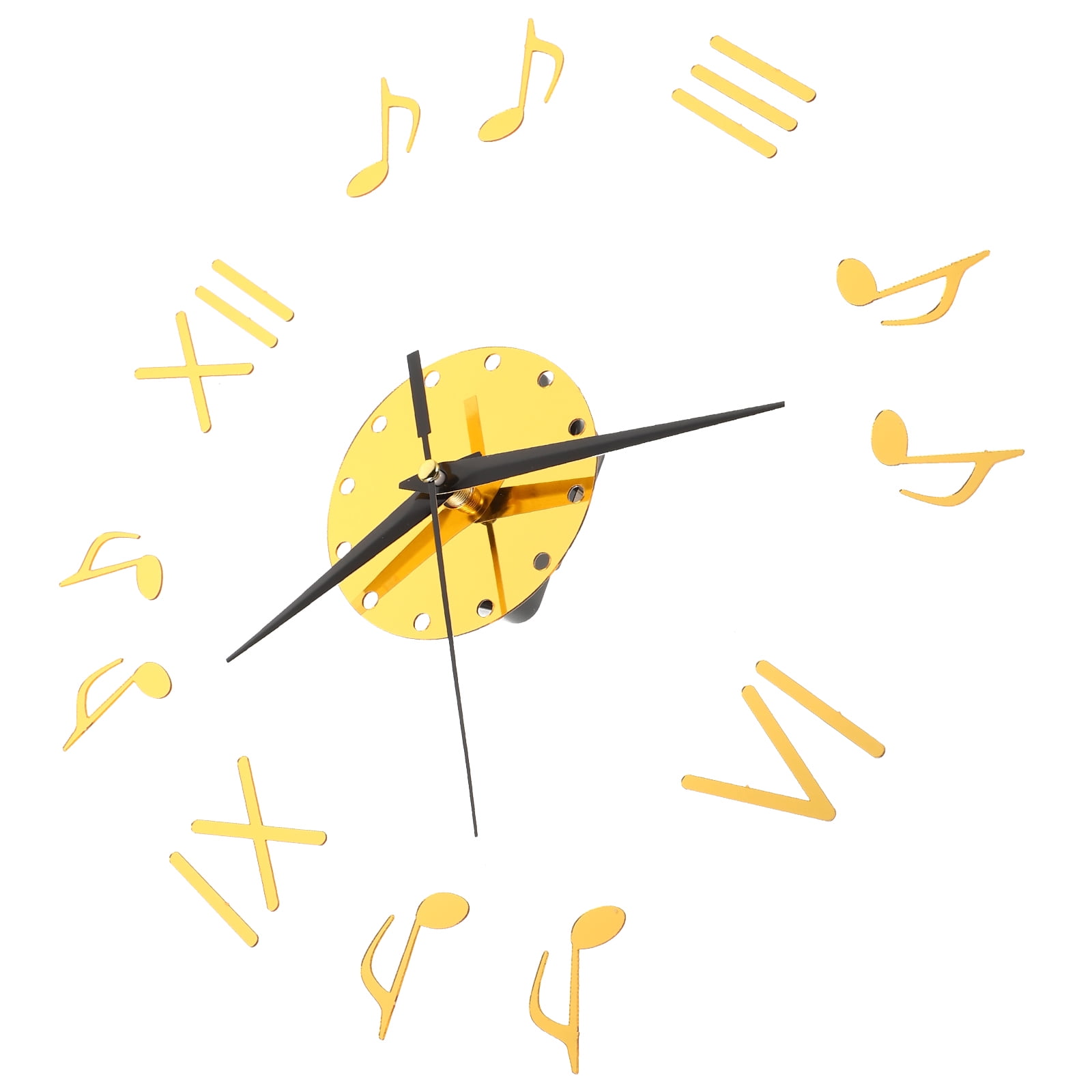 WORGEOUS Ring Reflective Cups Musical Note Wall Clock Office - Walmart.com