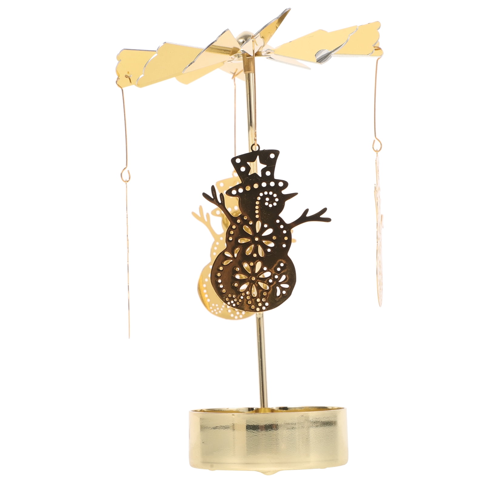 WORGEOUS Rotating Carousel Candle Holder Xmas Party Candle Holder Table ...