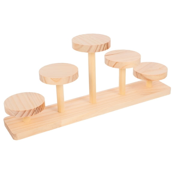 WORGEOUS Rustic Wooden Display Stand Desktop Dolls Cupcake Stand Rustic ...