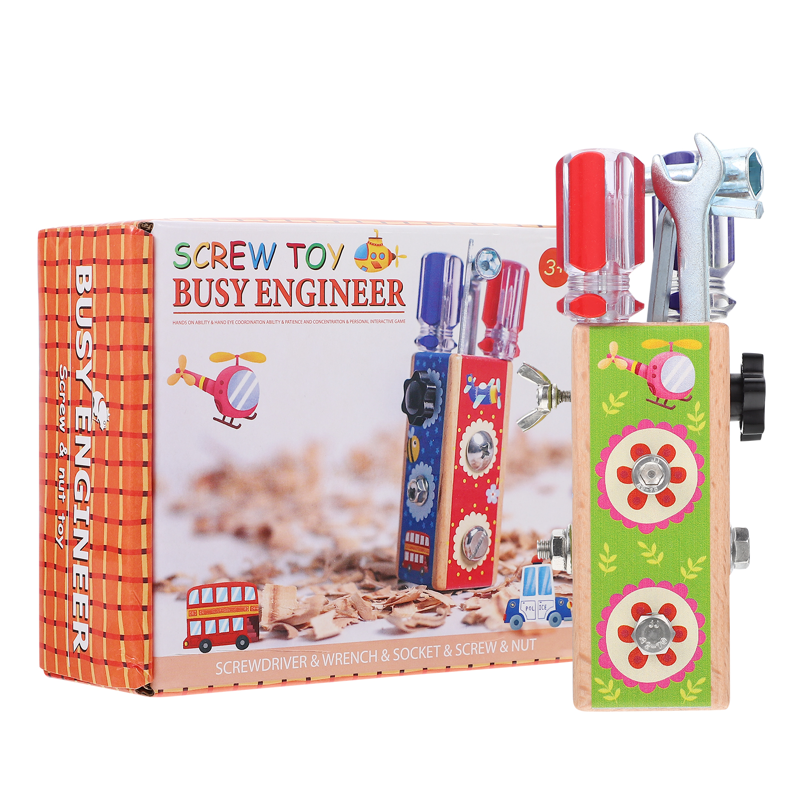 WORGEOUS Screw Toy Different Shapes Screws Early Education Child ...